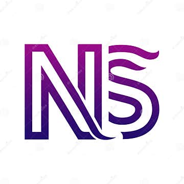 Stylish Creative NS Logo Icon Design Stock Vector - Illustration of ...