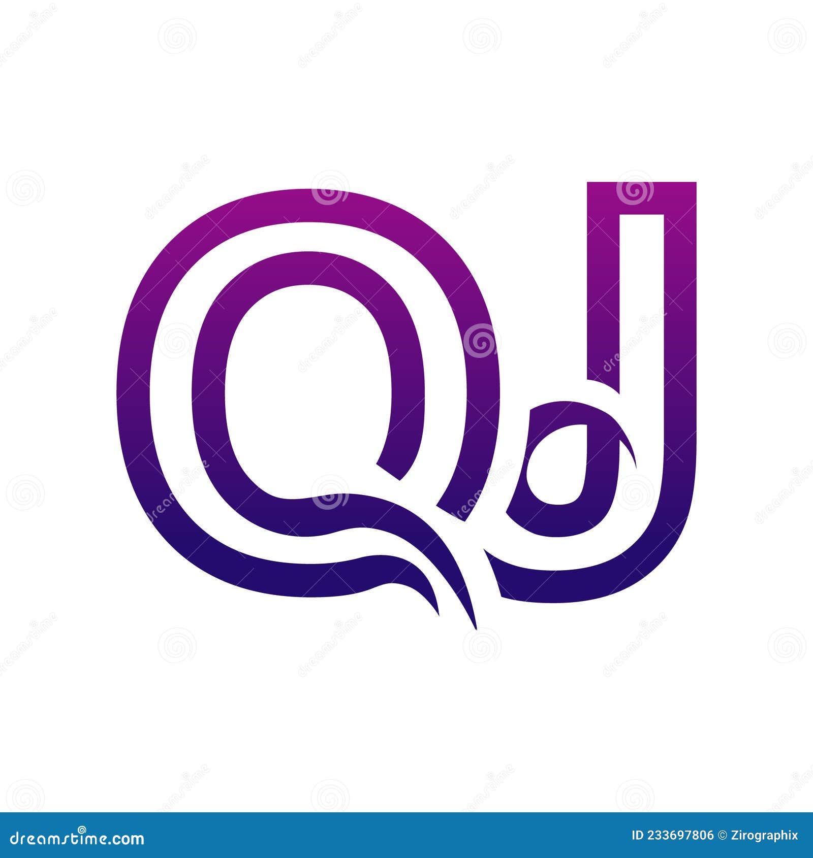 Stylish Creative QJ Logo Icon Design Stock Vector - Illustration of ...