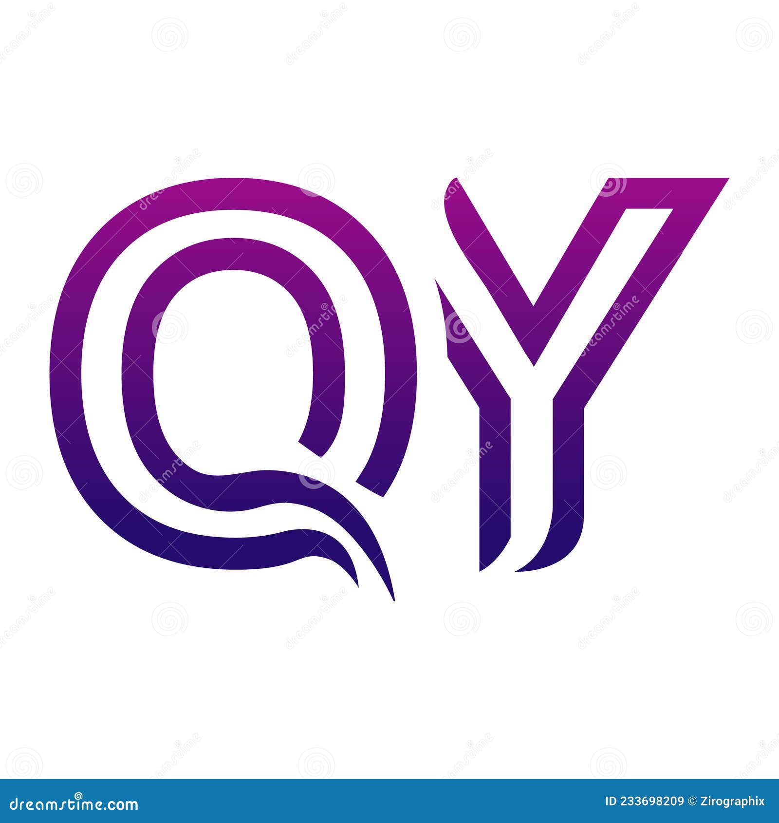 Stylish Creative QY Logo Icon Design Stock Vector - Illustration of ...