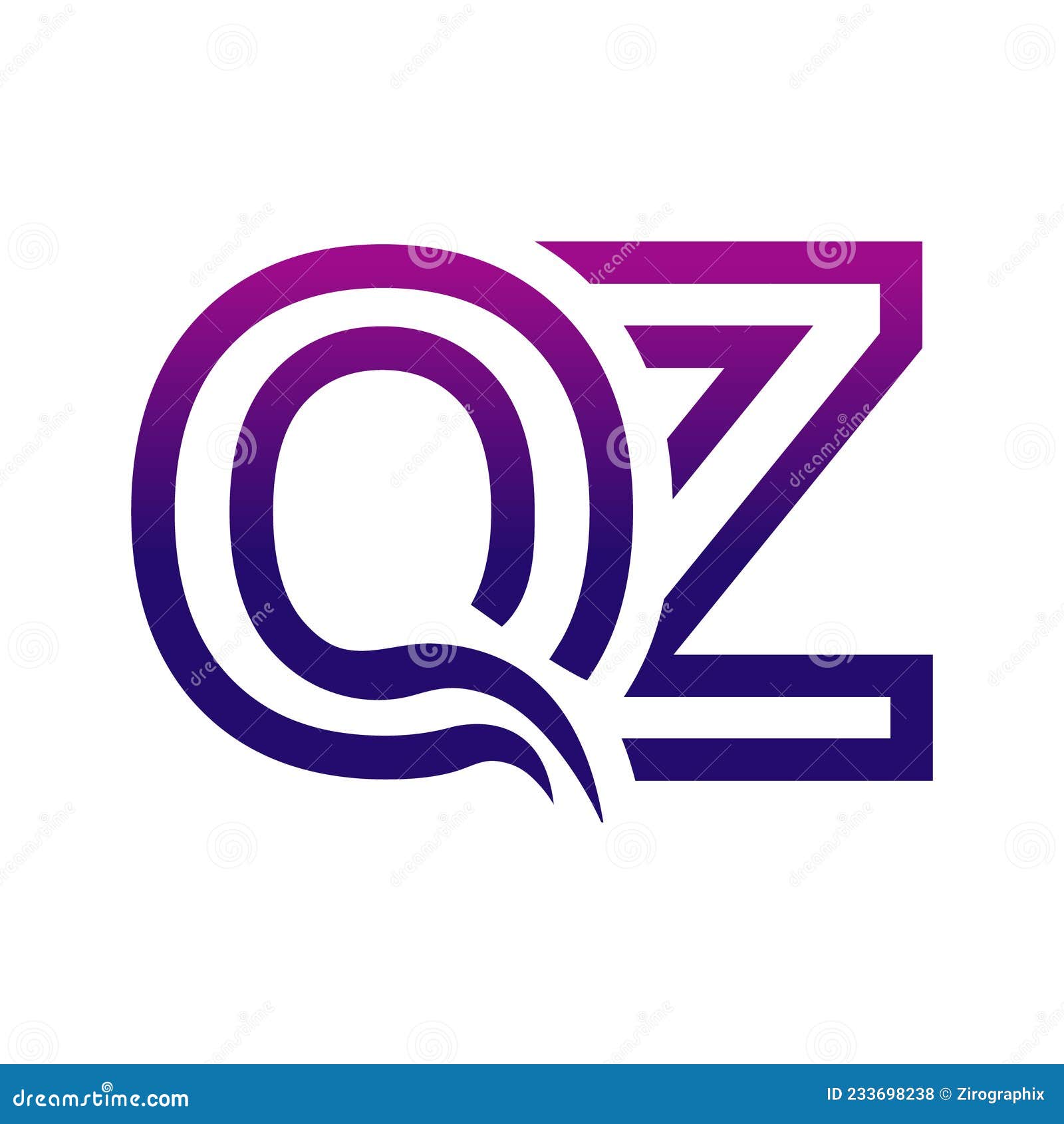 Stylish Creative QZ Logo Icon Design Stock Vector - Illustration of ...