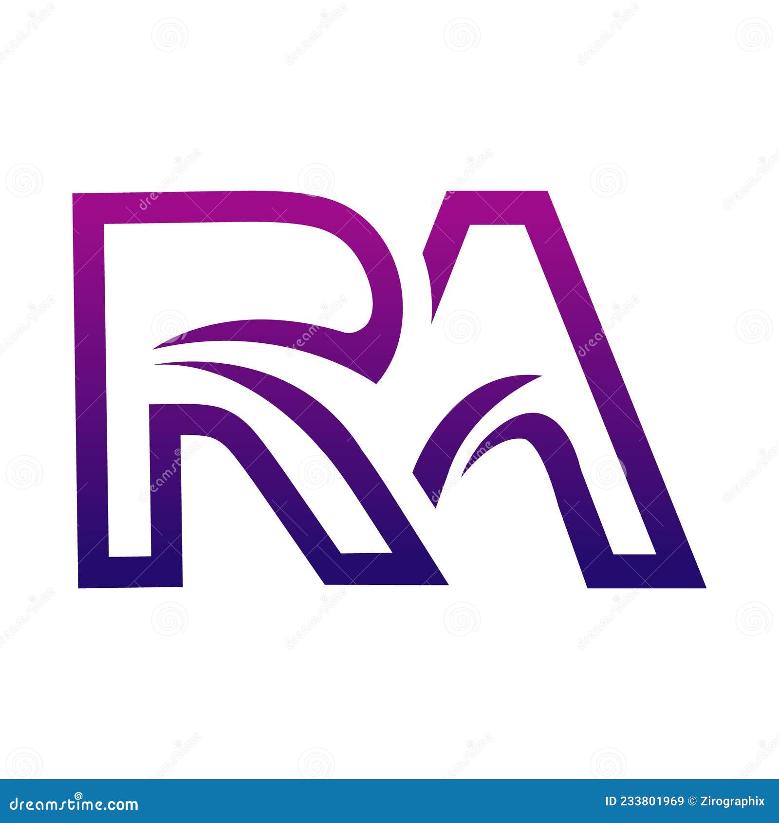 Stylish Creative RA Logo Icon Design Stock Vector - Illustration of ...