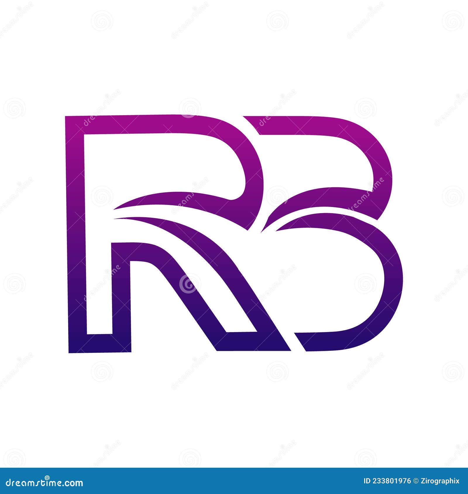 Stylish Creative RB Logo Icon Design Stock Vector - Illustration of ...