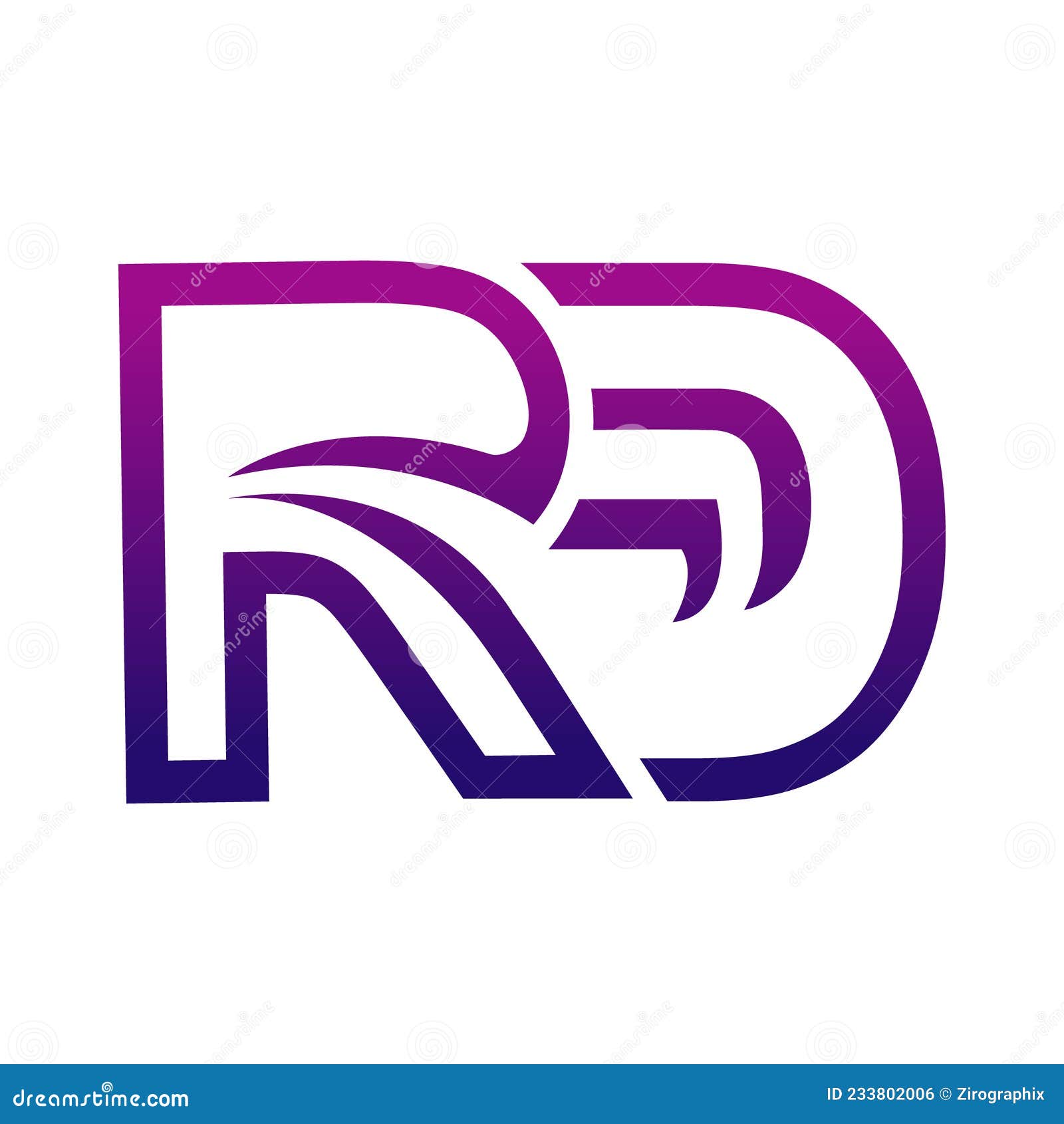 Stylish Creative RD Logo Icon Design Stock Vector - Illustration of ...