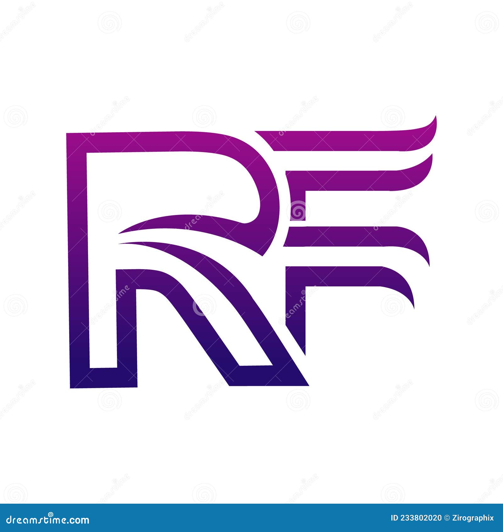 Stylish Creative RF Logo Icon Design Stock Vector - Illustration of ...