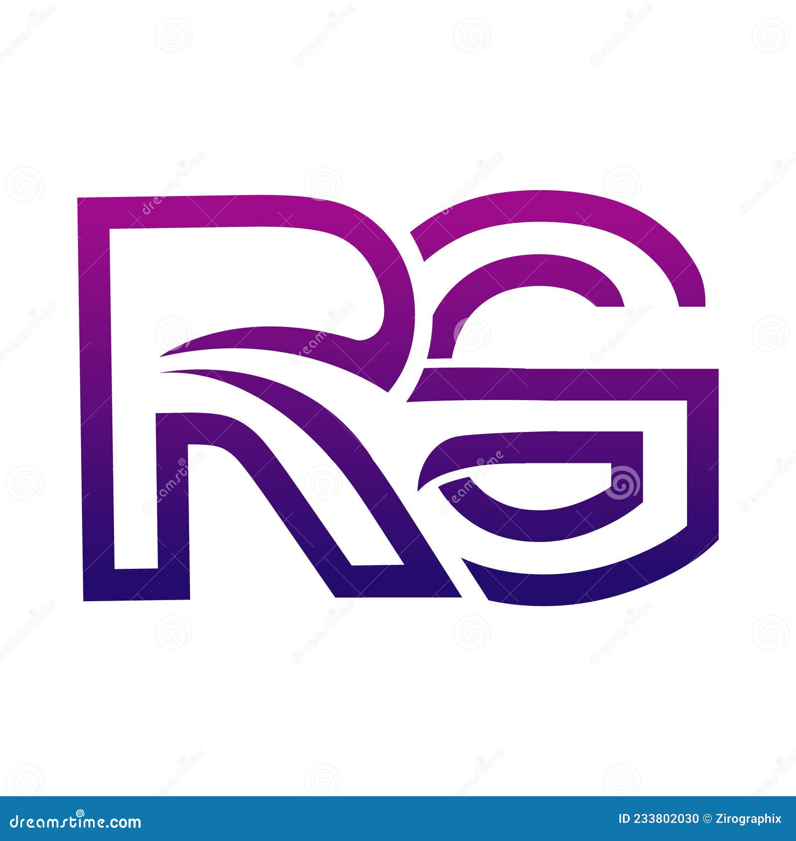 Stylish Creative RG Logo Icon Design Stock Vector - Illustration of ...
