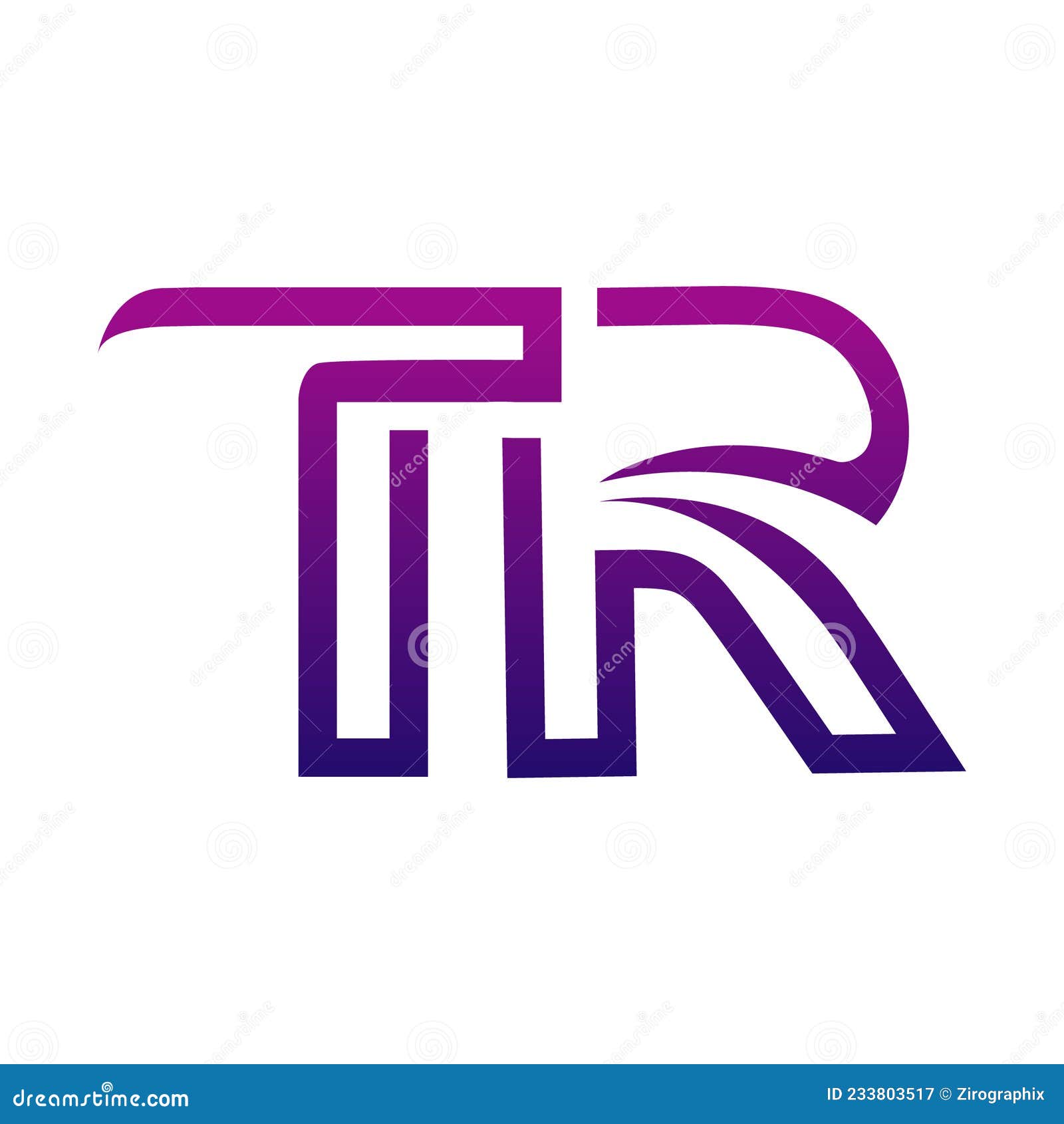 Stylish Creative TR Logo Icon Design Stock Vector - Illustration of ...