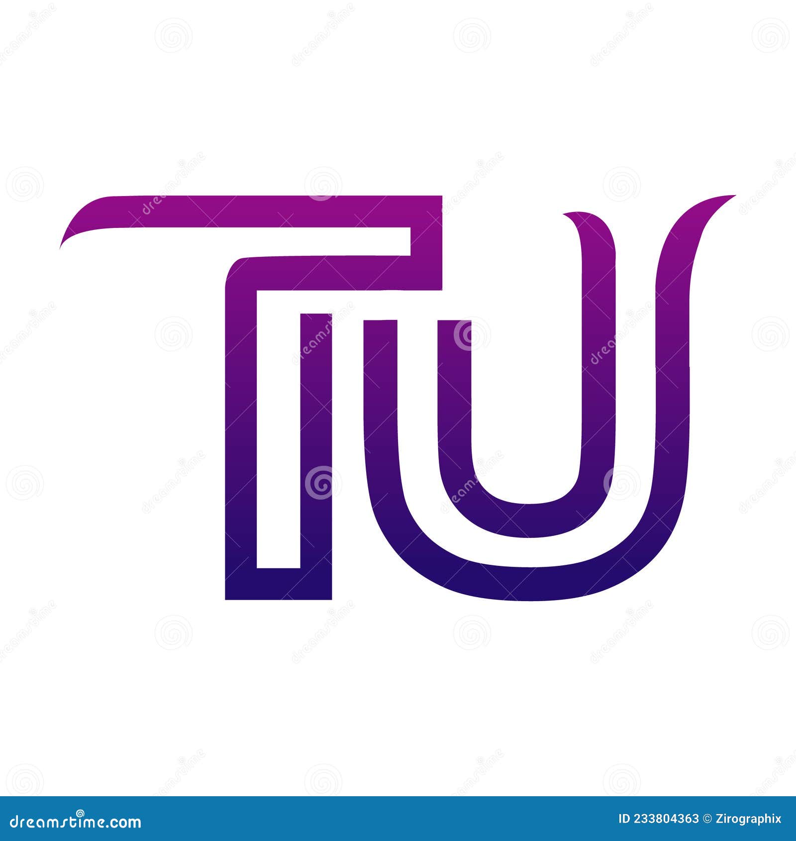 Stylish Creative TU Logo Icon Design Stock Vector - Illustration of ...