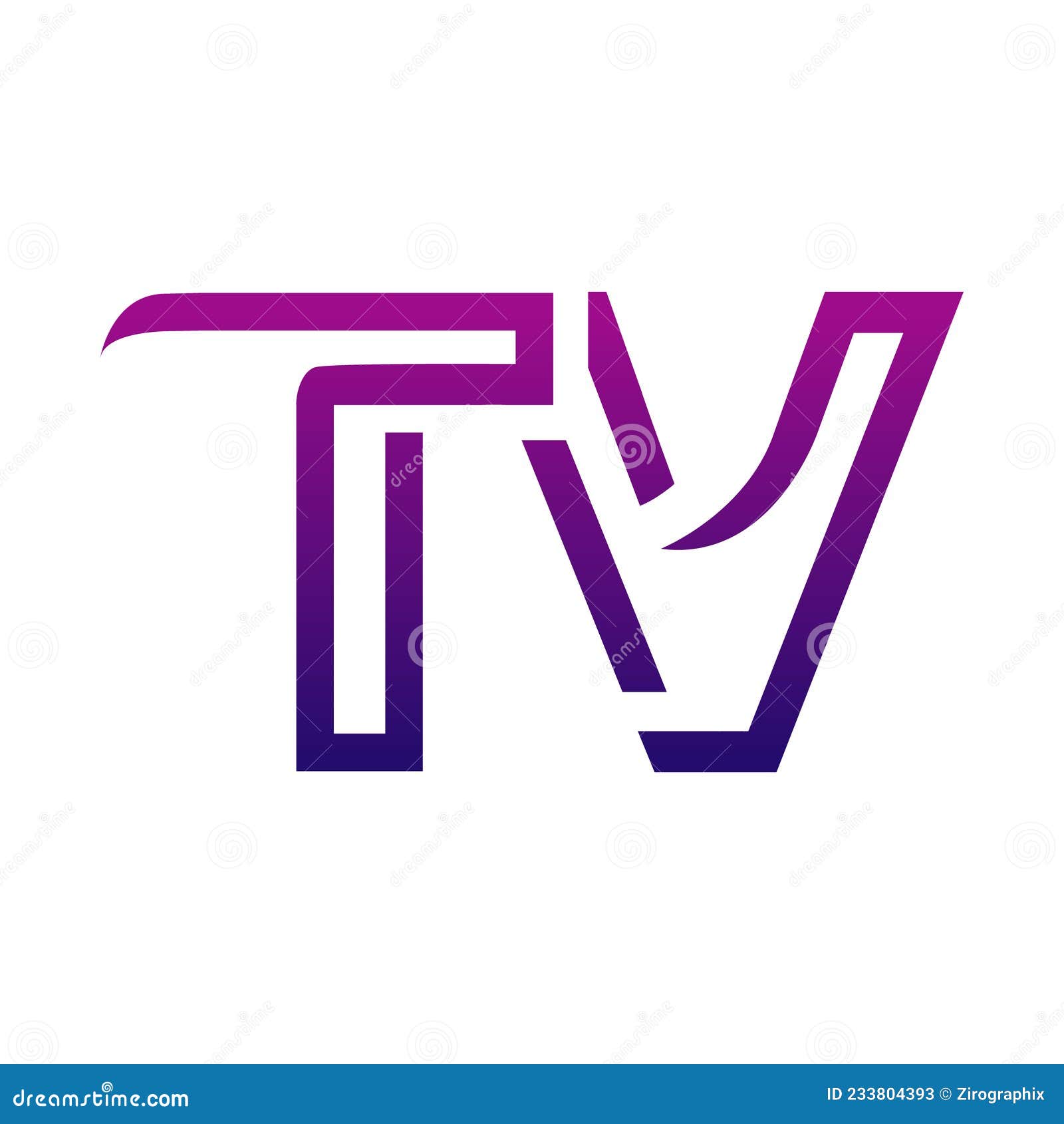 Stylish Creative TV Logo Icon Design Stock Vector - Illustration of ...