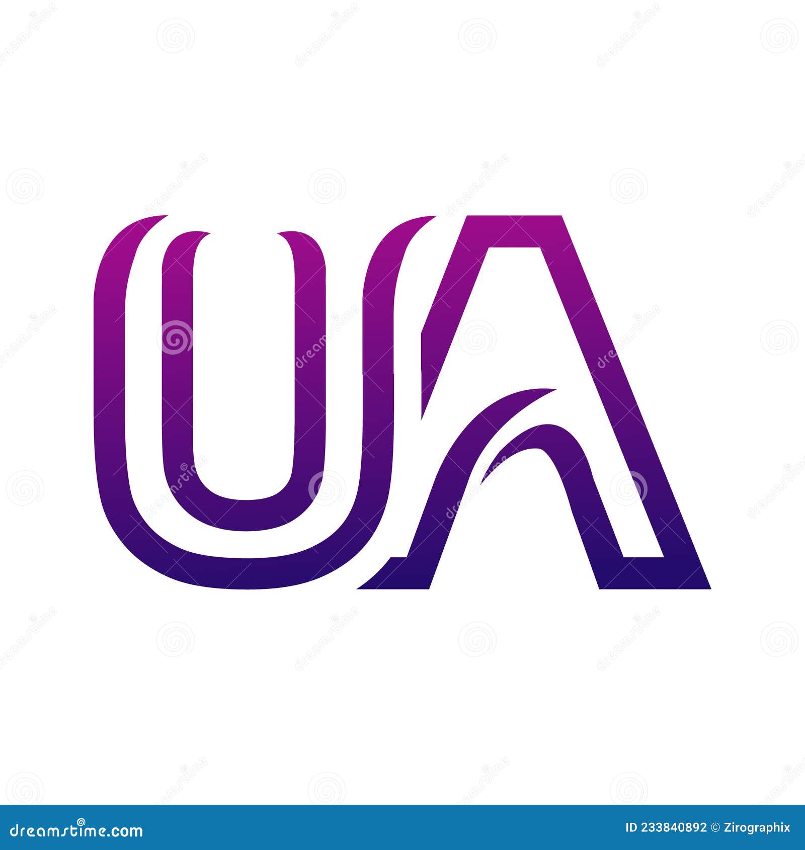 Stylish Creative UA Logo Icon Design Stock Vector - Illustration of ...