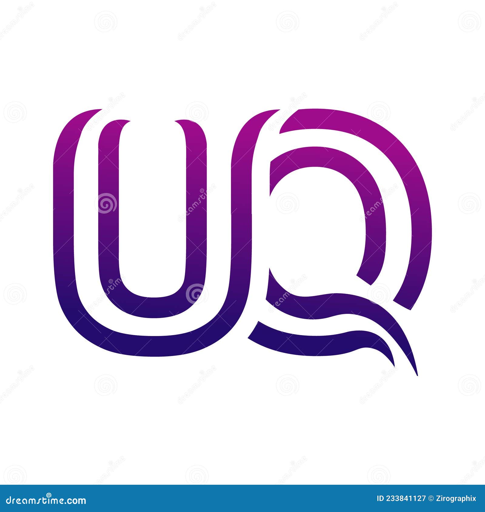 Stylish Creative UQ Logo Icon Design Stock Vector - Illustration of ...