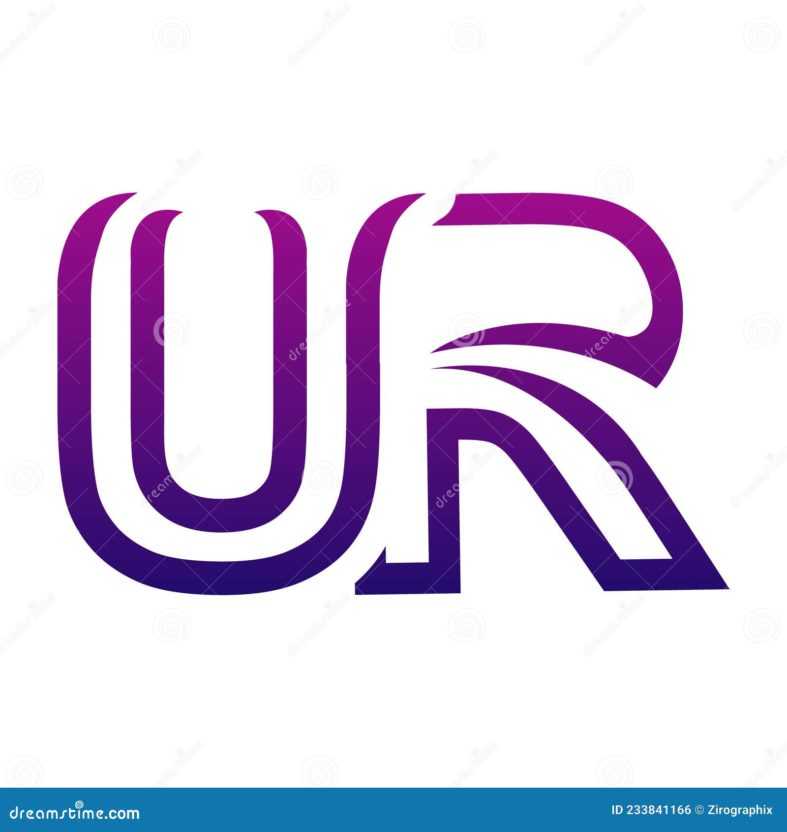 Stylish Creative UR Logo Icon Design Stock Vector - Illustration of ...