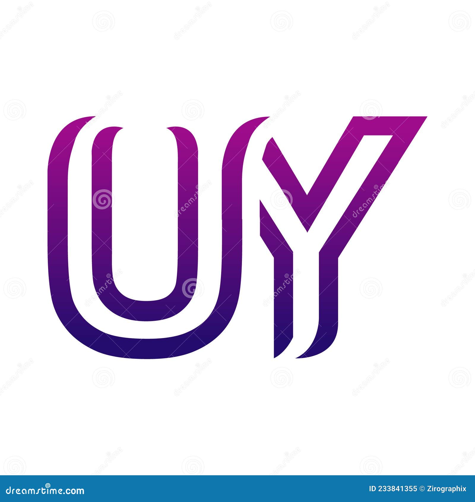 Stylish Creative UY Logo Icon Design Stock Vector - Illustration of ...
