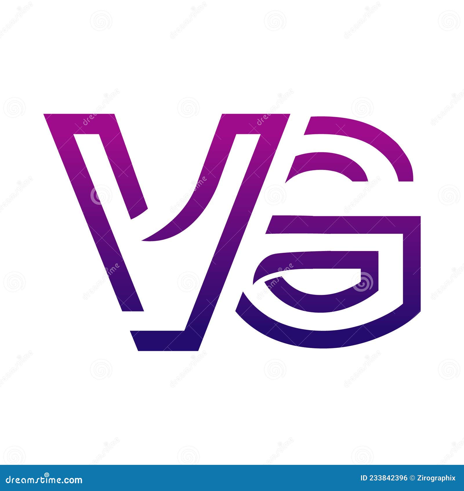 Stylish Creative VG Logo Icon Design Stock Vector - Illustration of ...