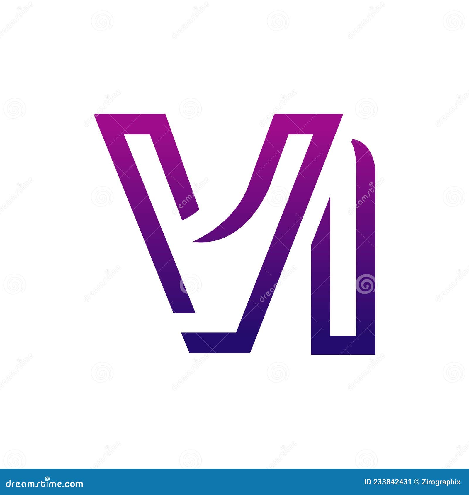 Stylish Creative VI Logo Icon Design Stock Vector - Illustration of ...