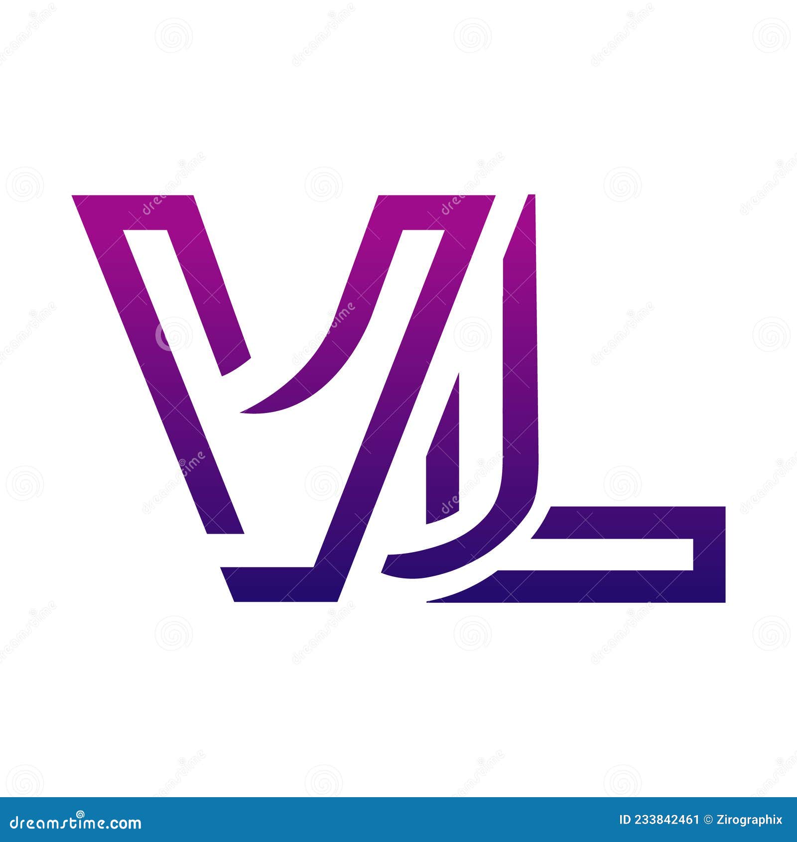 Stylish Creative VL Logo Icon Design Stock Vector - Illustration of ...