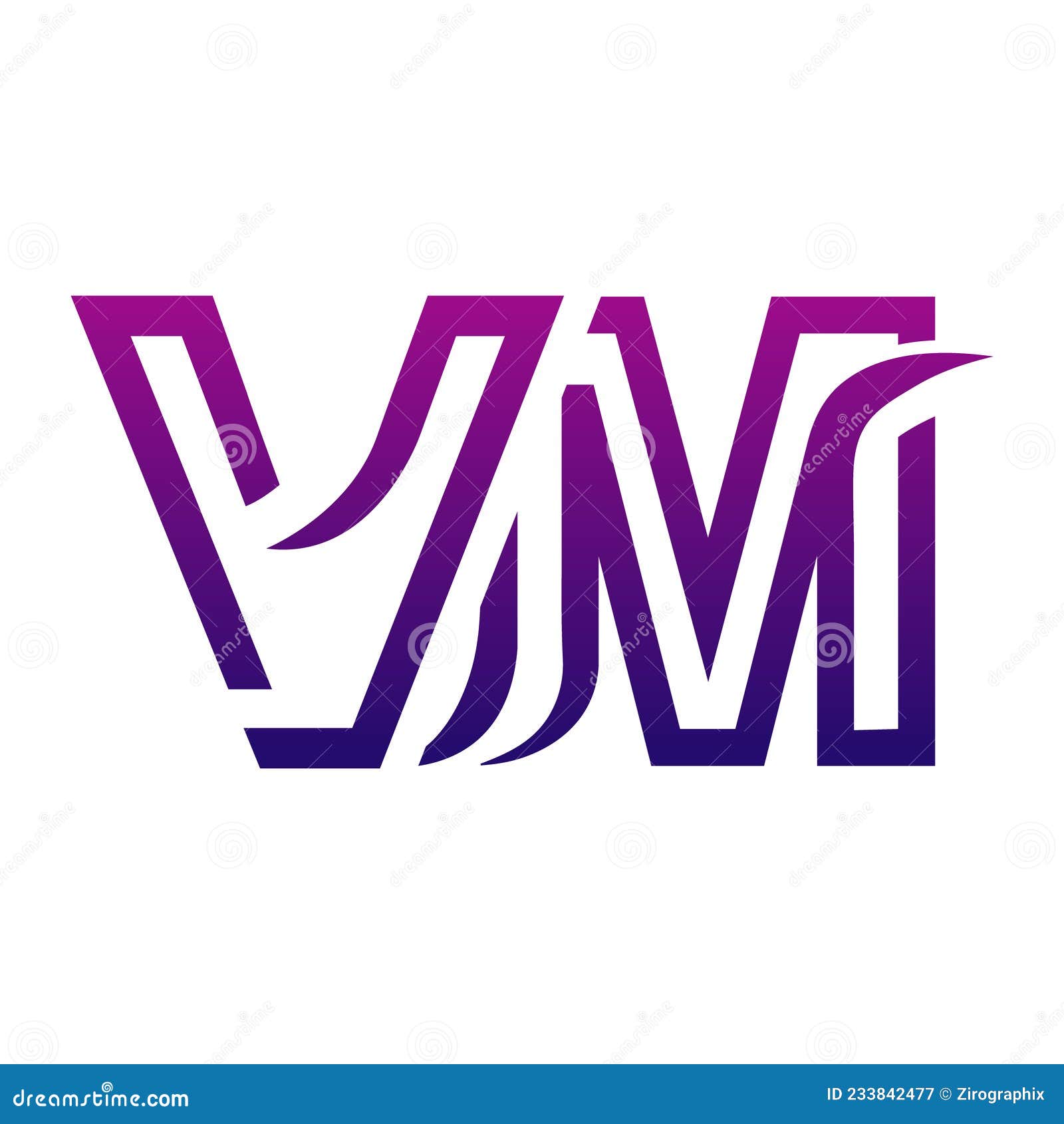 Stylish Creative VM Logo Icon Design Stock Vector - Illustration of ...