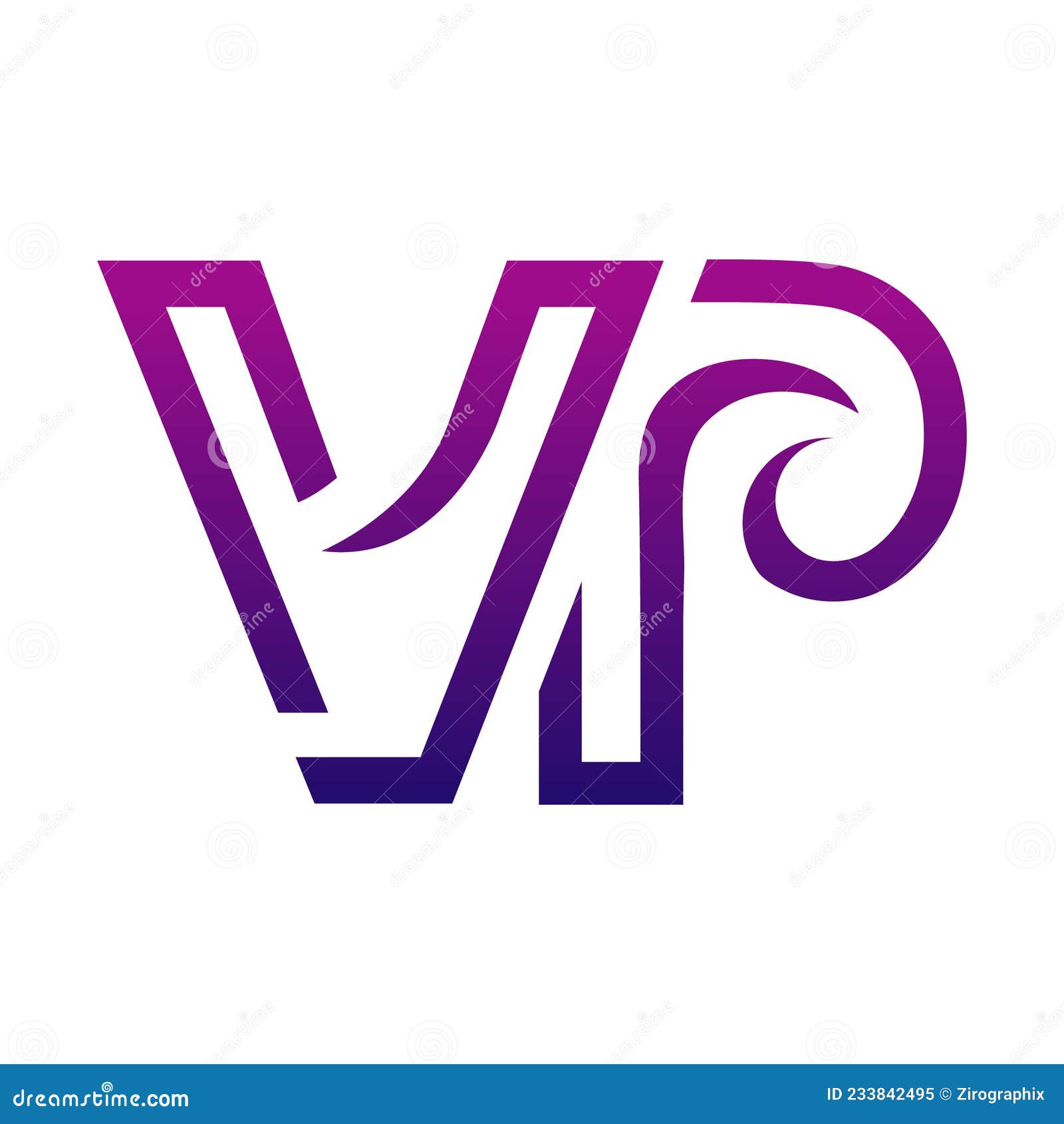 Stylish Creative VP Logo Icon Design Stock Vector - Illustration of ...