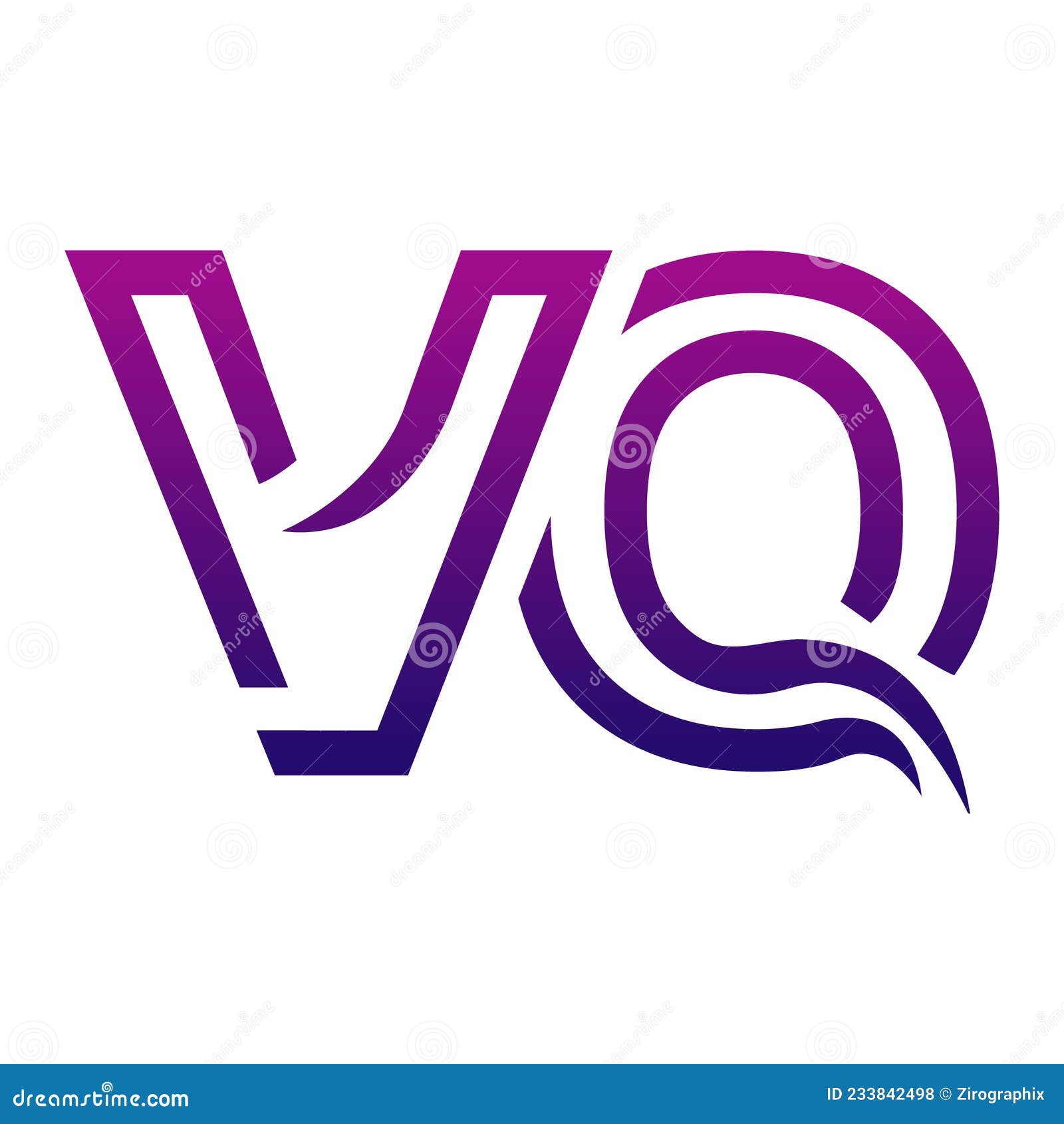Stylish Creative VQ Logo Icon Design Stock Vector - Illustration of ...