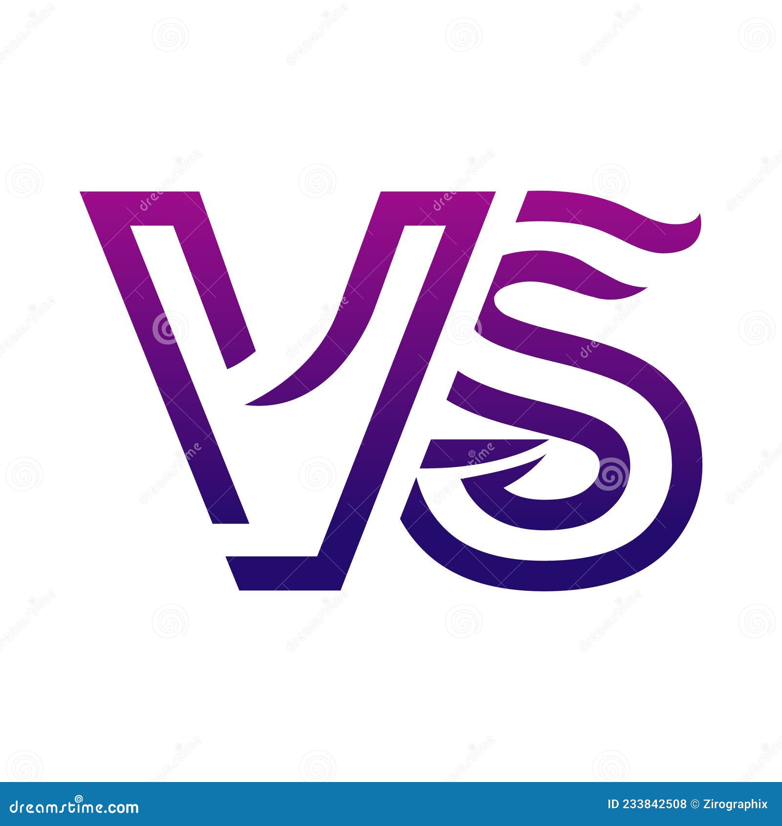 Stylish Creative VS Logo Icon Design Stock Vector - Illustration of ...