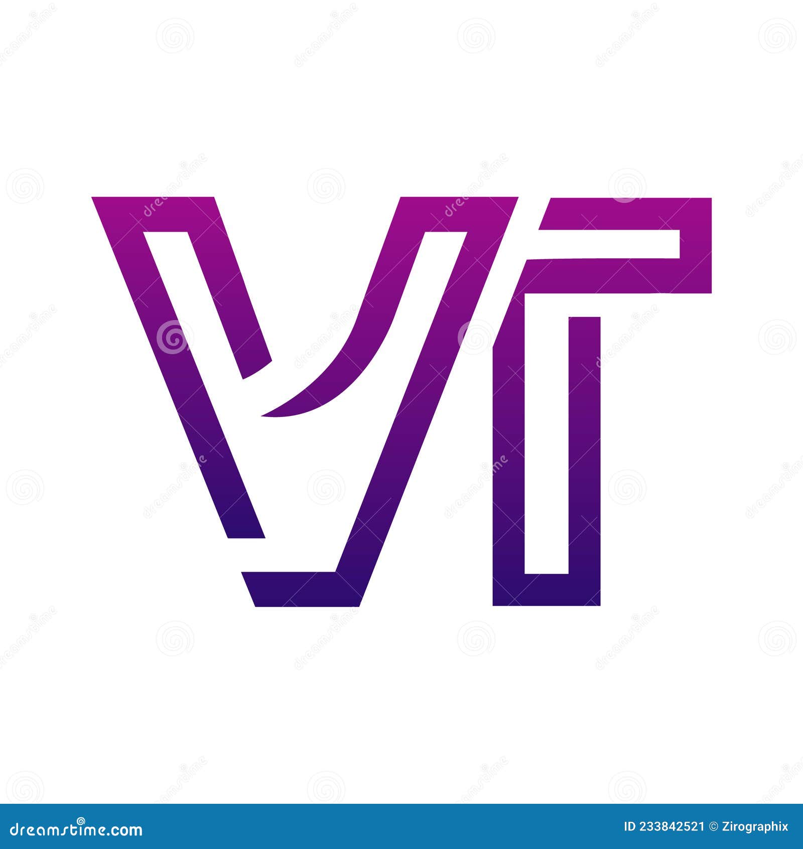 Stylish Creative VT Logo Icon Design Stock Vector - Illustration of ...