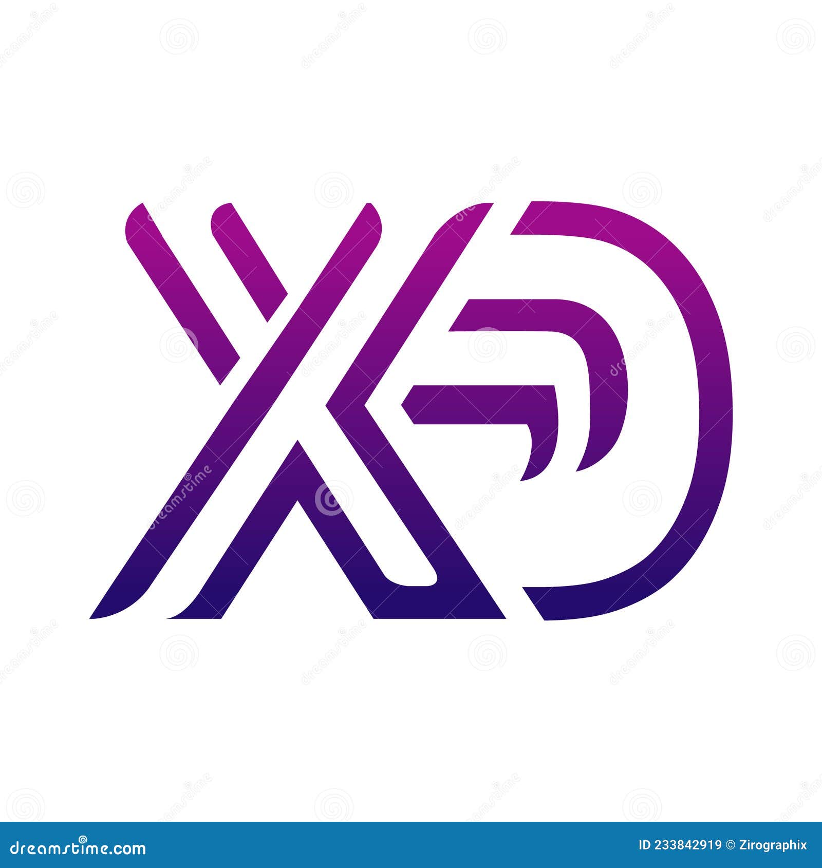 Stylish Creative XD Logo Icon Design Stock Vector - Illustration of ...