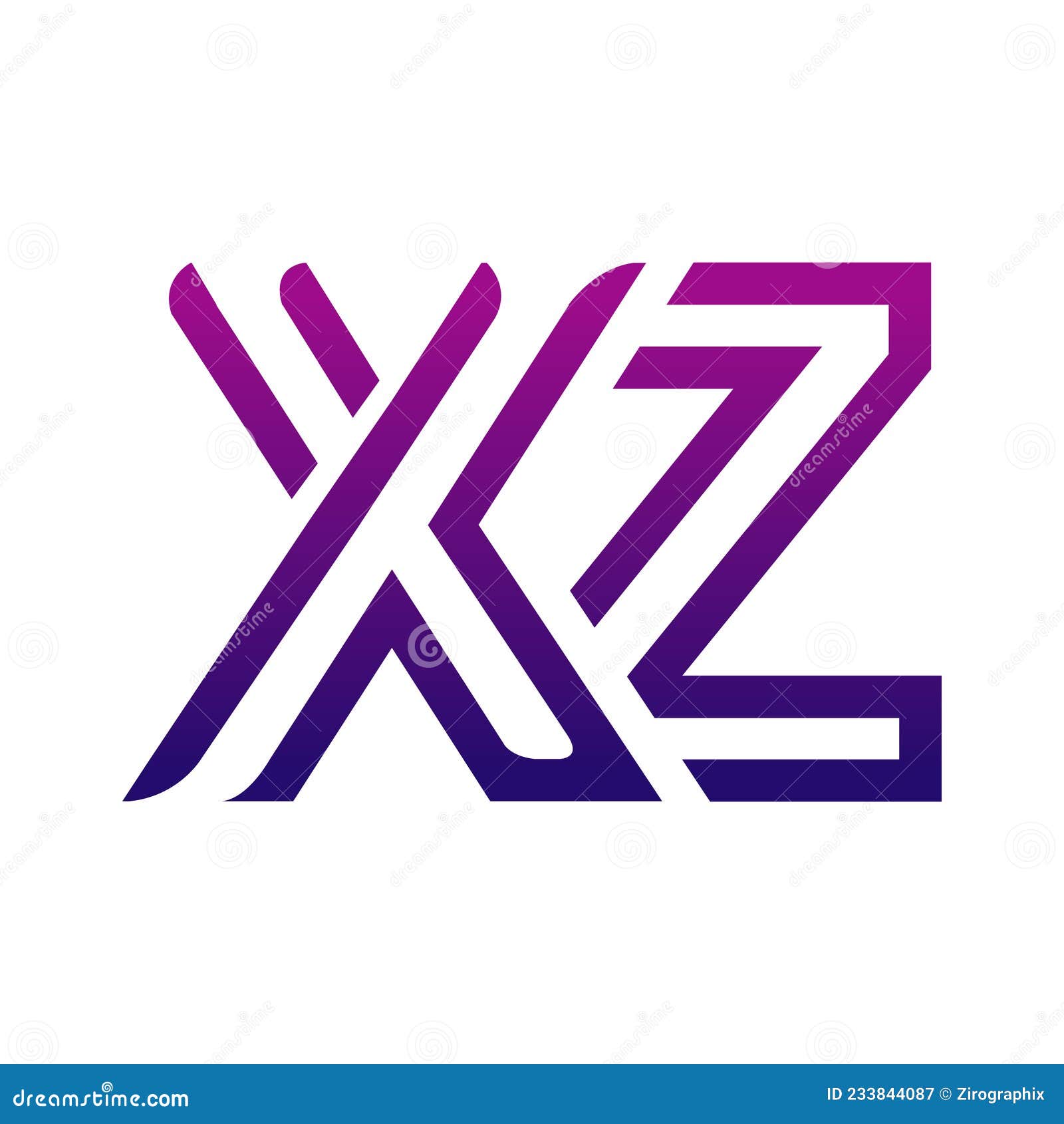 Stylish Creative XZ Logo Icon Design Stock Vector - Illustration of ...