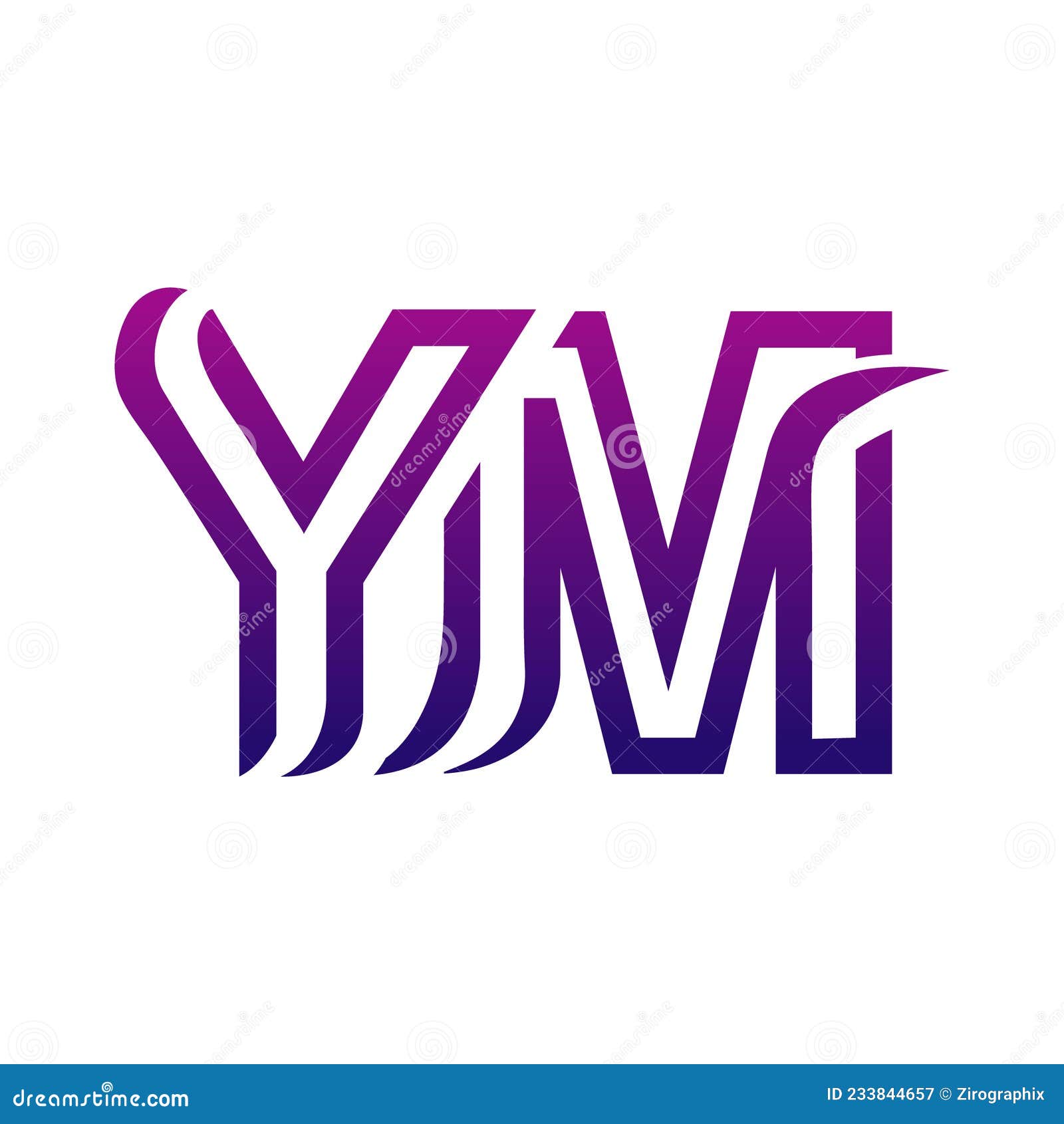 Stylish Creative YM Logo Icon Design Stock Vector - Illustration of ...