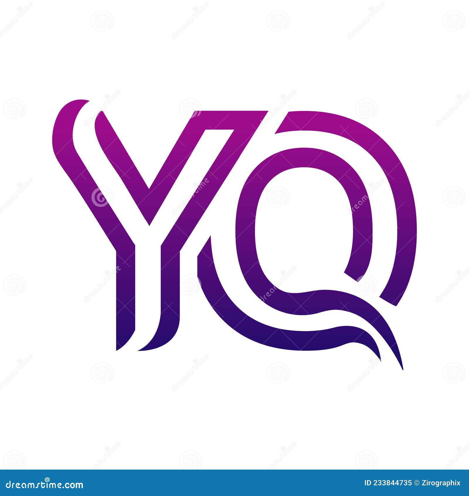 Stylish Creative YQ Logo Icon Design Stock Vector - Illustration of ...