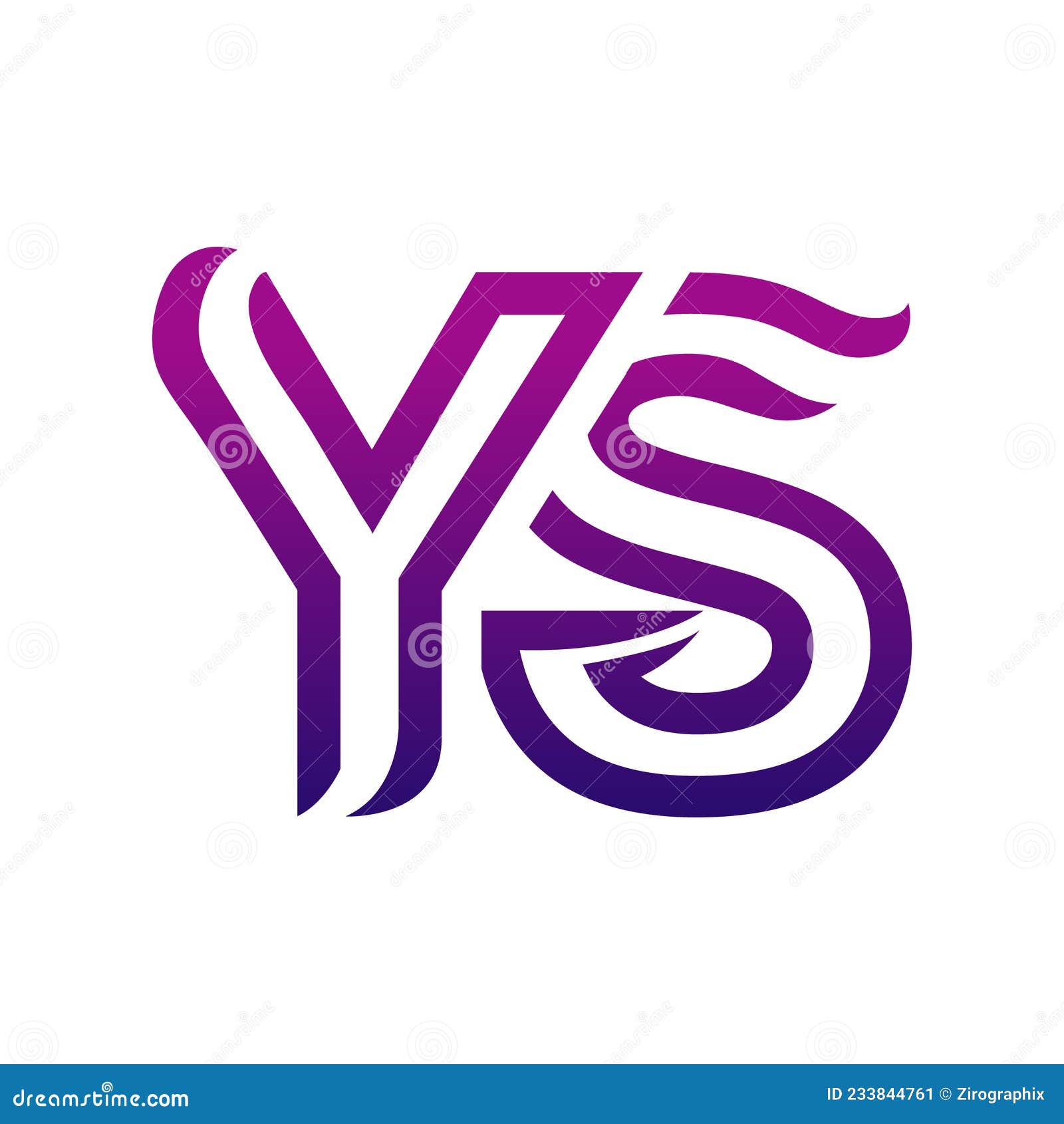 Stylish Creative YS Logo Icon Design Stock Vector - Illustration of ...