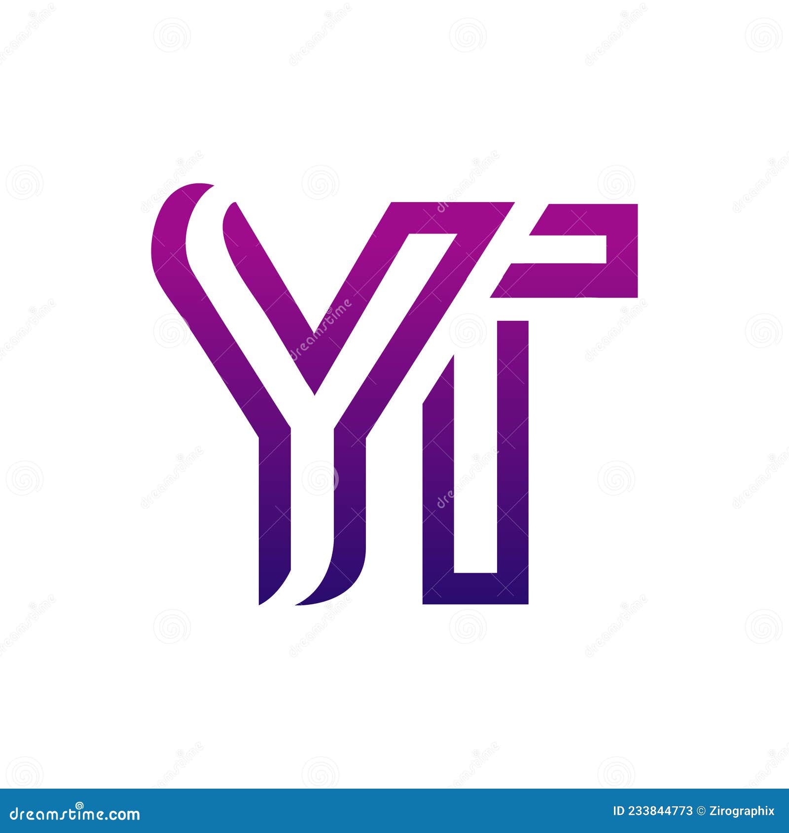Stylish Creative YT Logo Icon Design Stock Vector - Illustration of ...