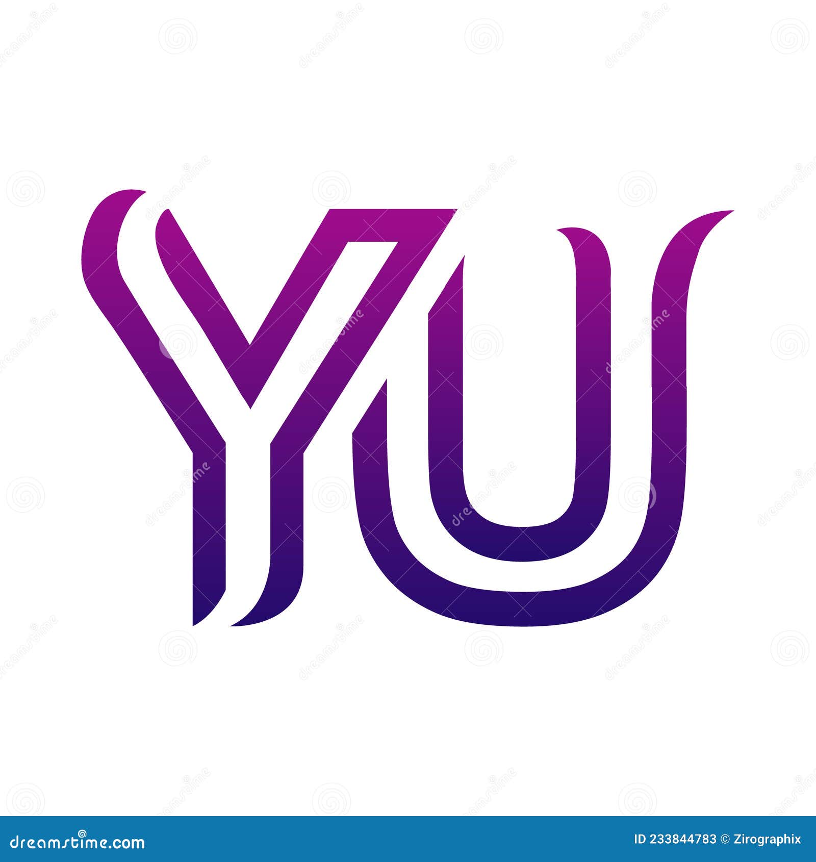 Stylish Creative YU Logo Icon Design Stock Vector - Illustration of ...