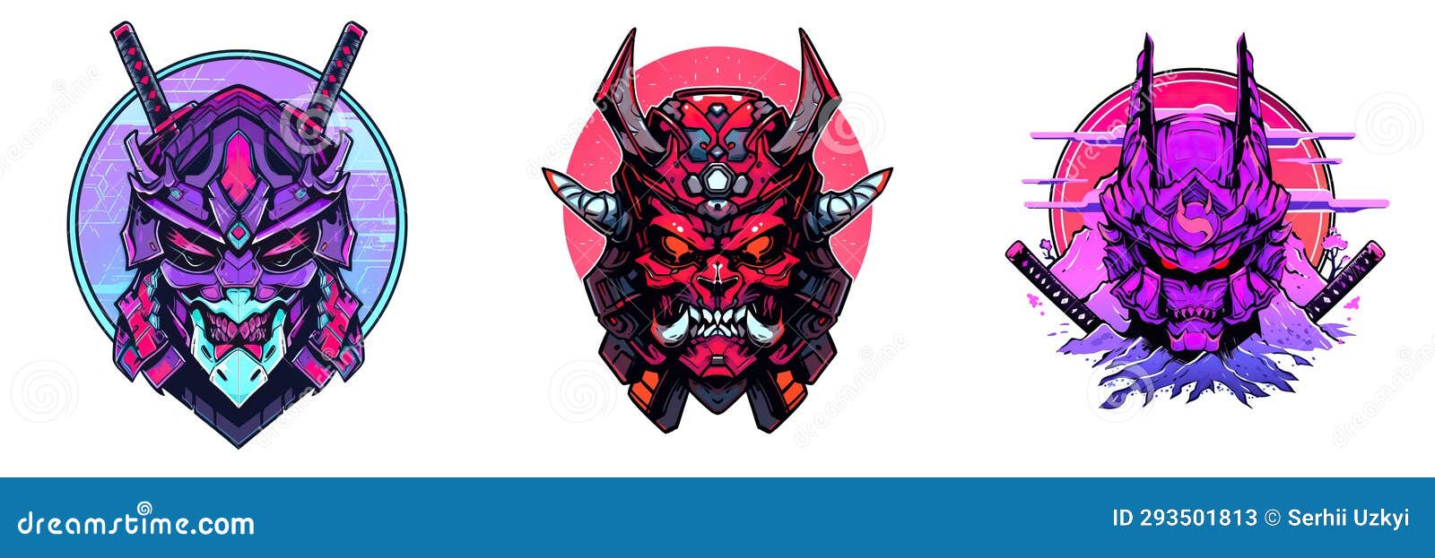 Cyberpunk_Mask_Design_for_e-sport_logo Vector Illustration ...