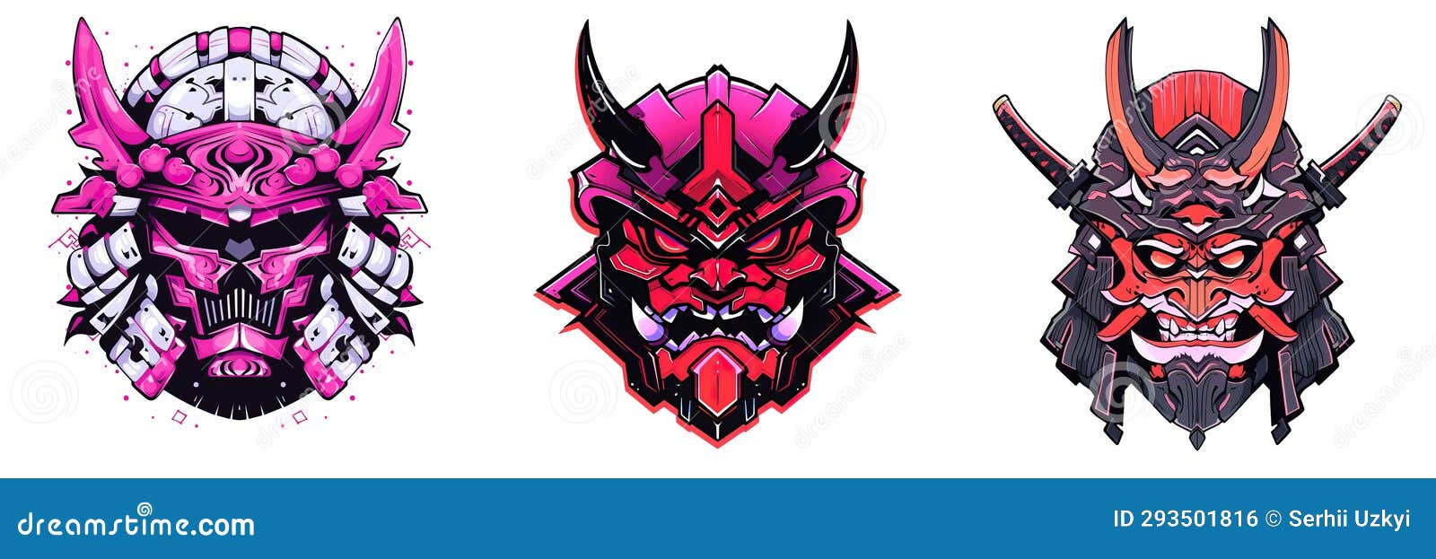 Cyberpunk_Mask_Design_for_e-sport_logo Vector Illustration ...