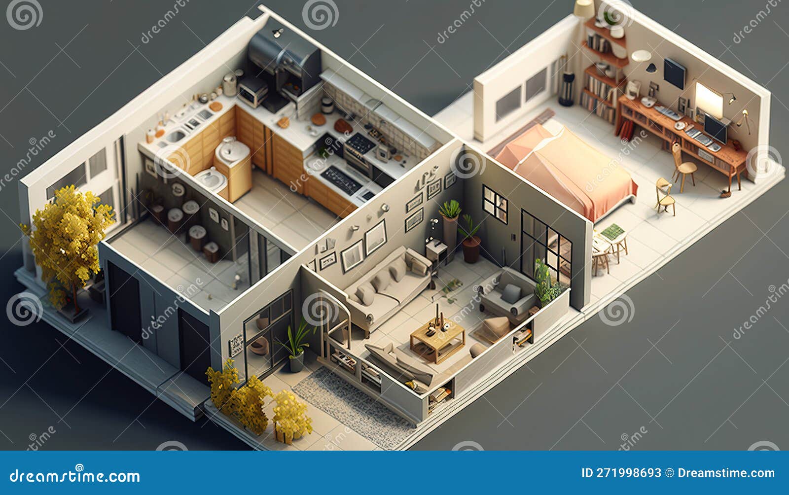 3d Inside House Model