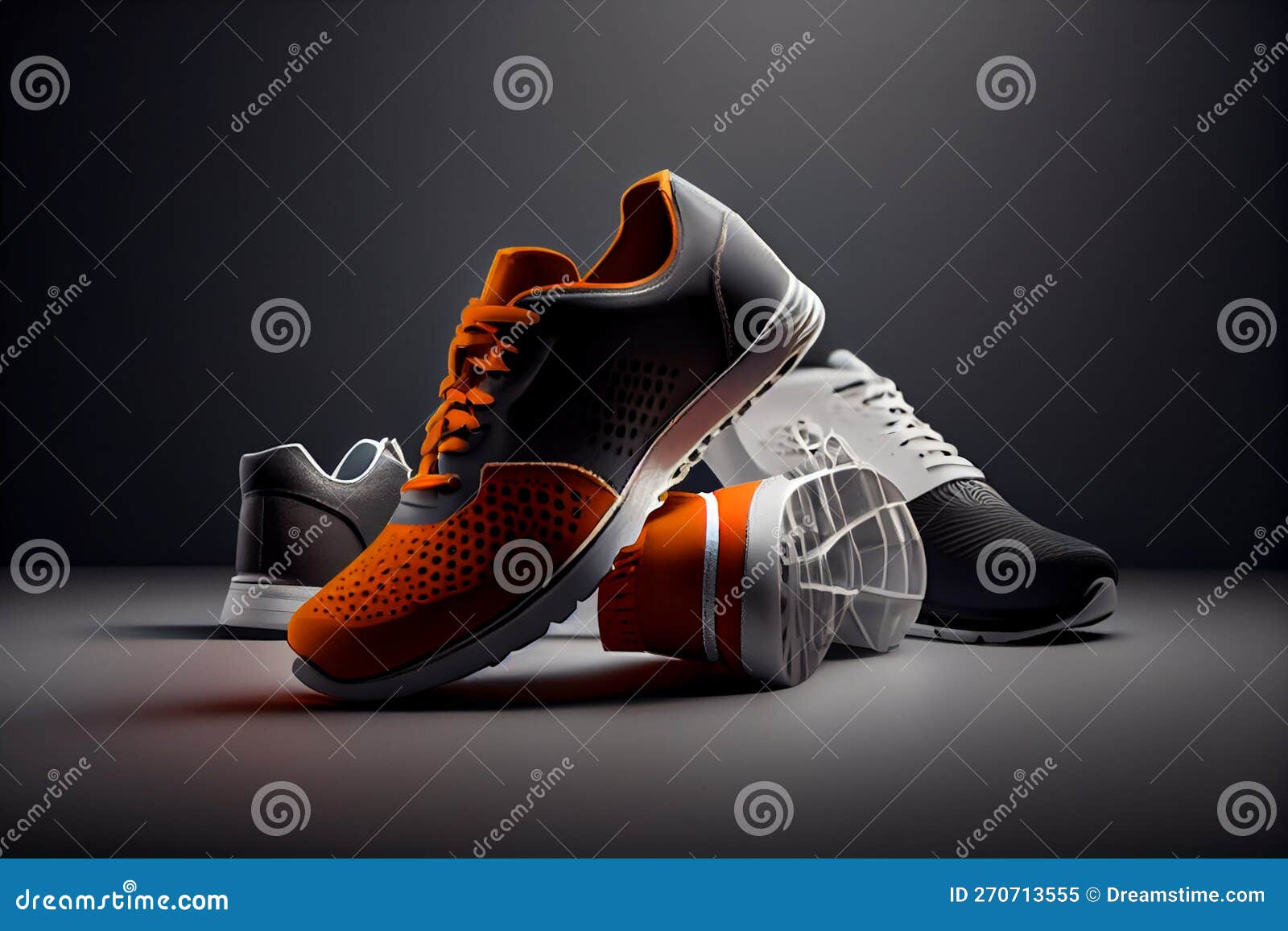 Stylish 3d Render of Modern Shoes Made.generative Ai Stock Illustration ...