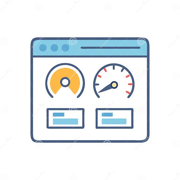 Stylish Dashboard Icon stock illustration. Illustration of solution - 351630649