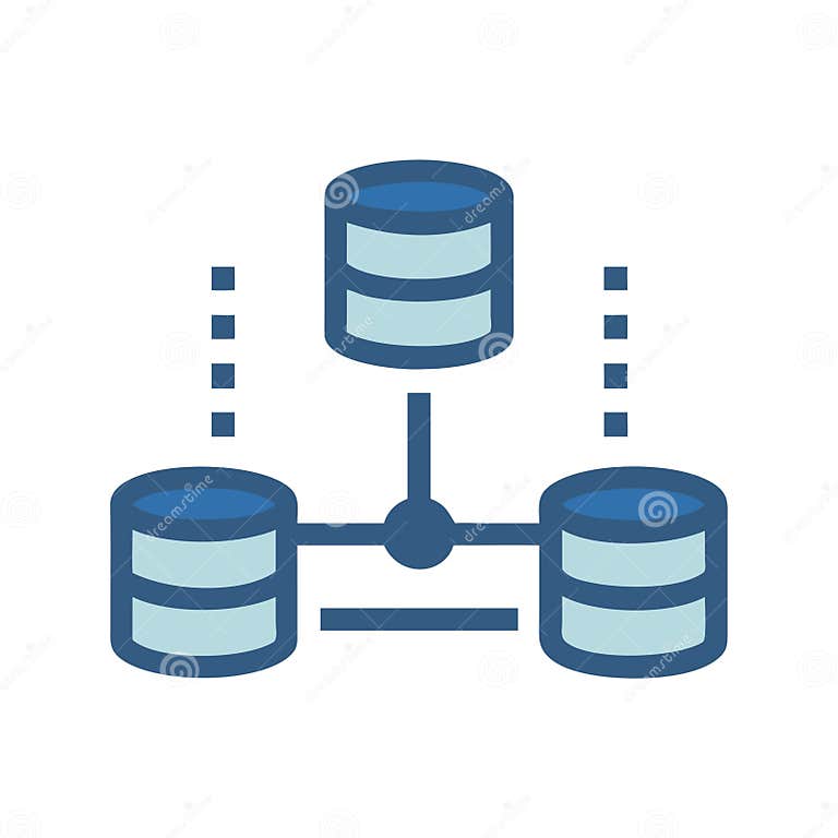 Stylish Database Connection Icon Stock Illustration - Illustration of futuristic, simplicity ...
