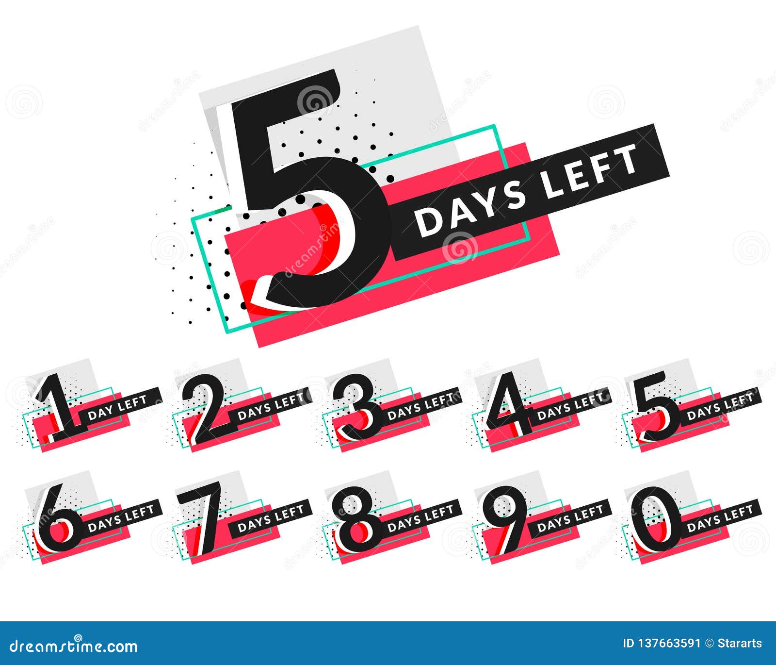 Stylish Days Countdown Timer Design Stock Vector - Illustration of ... Stylish Days Countdown Timer Design Stock Vector - Illustration of ...