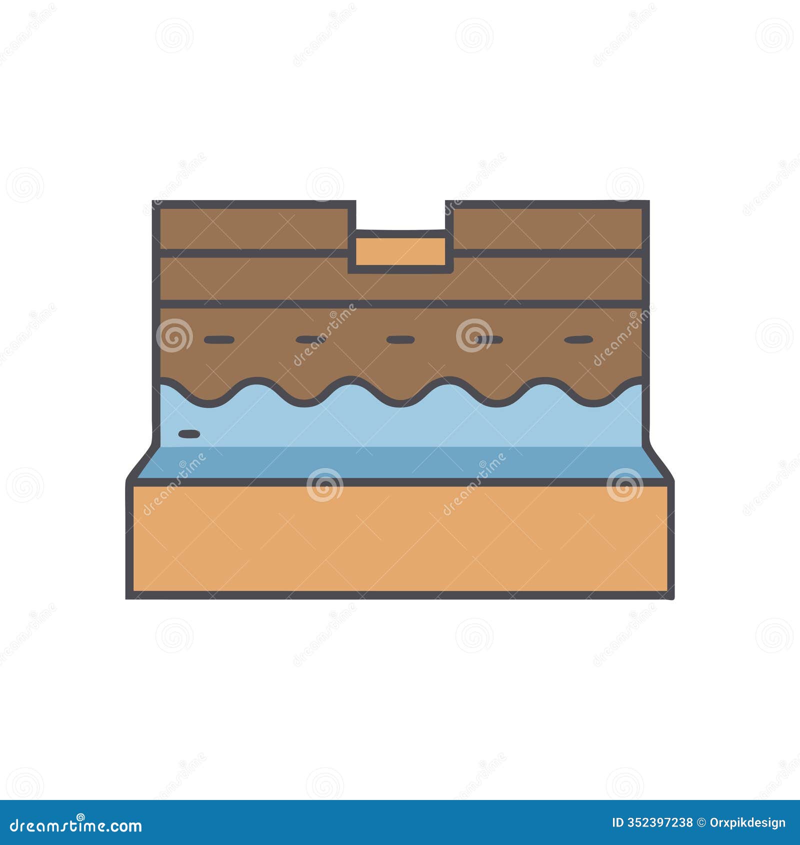 Stylish Deck Footing Graphic for Support Structures Stock Illustration ...
