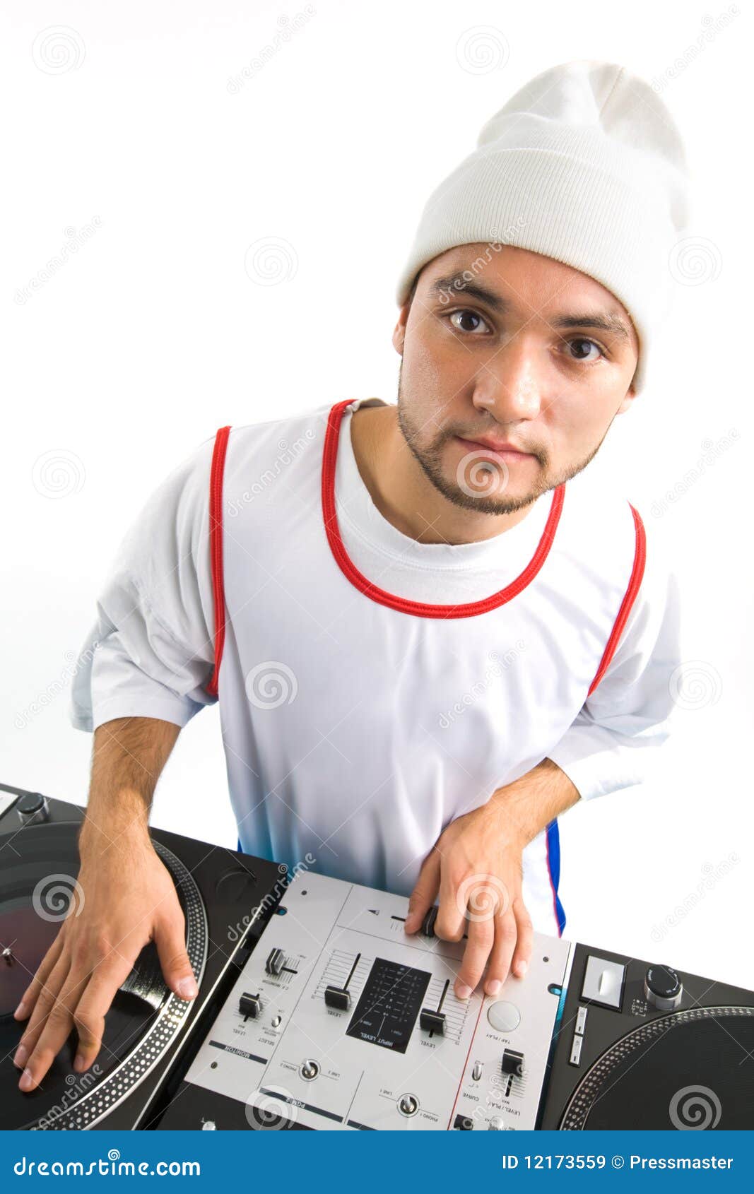 Stylish deejay stock image. Image of entertainment, disc - 12173559