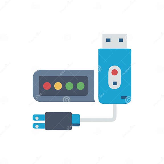 Stylish USB Data Logger Design Stock Illustration - Illustration of ...