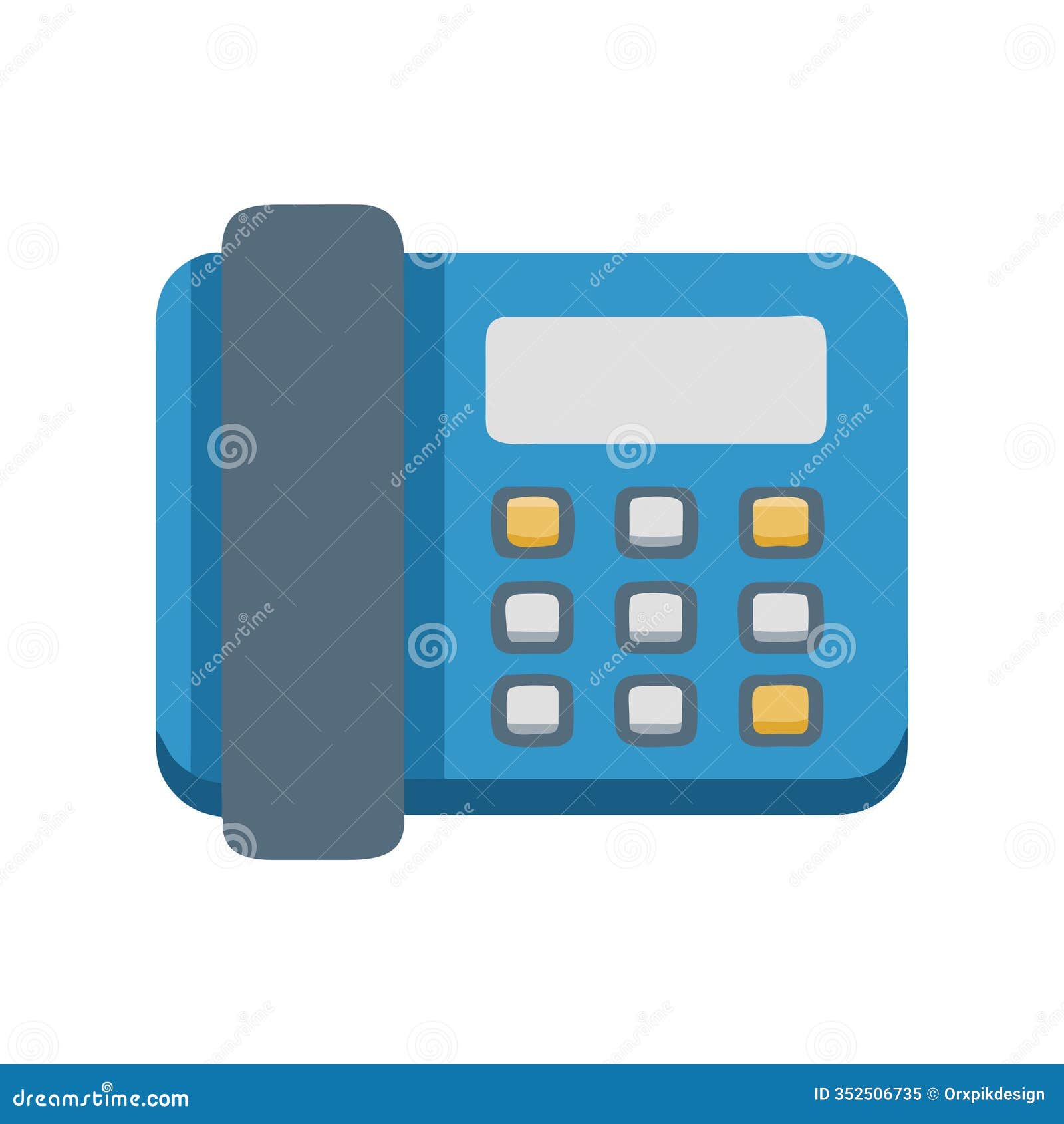 Stylish Desk Phone Icon for Offices Stock Illustration - Illustration ...
