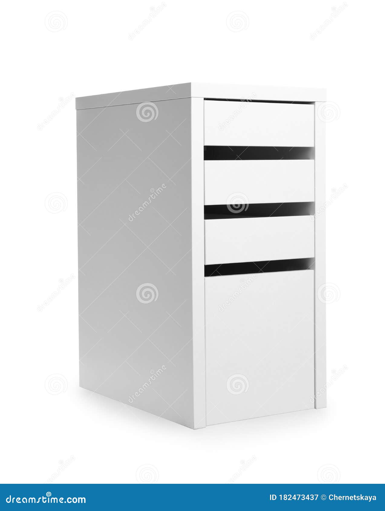 Stylish Drawer Unit with Wheels Isolated Stock Image - Image of element ...