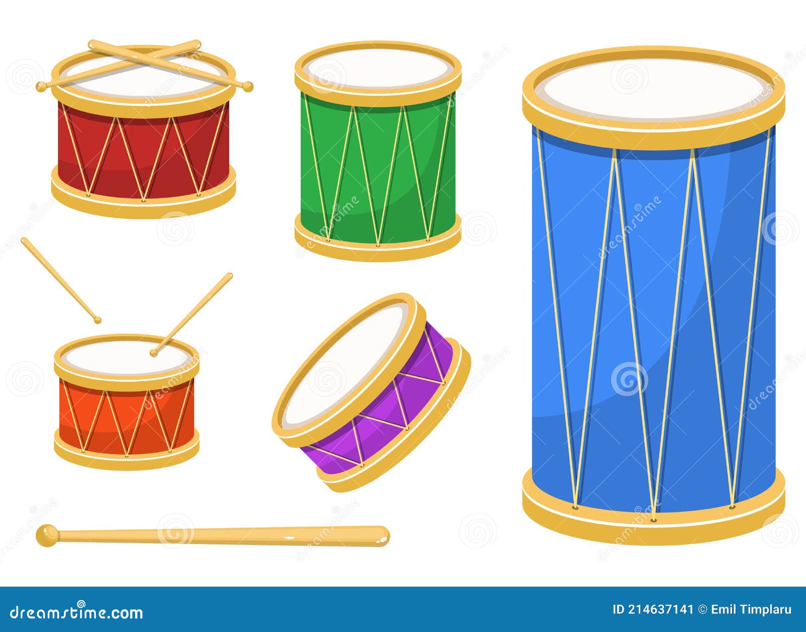 Stylish Drum Vector Design Illustration Isolated on White Background ...