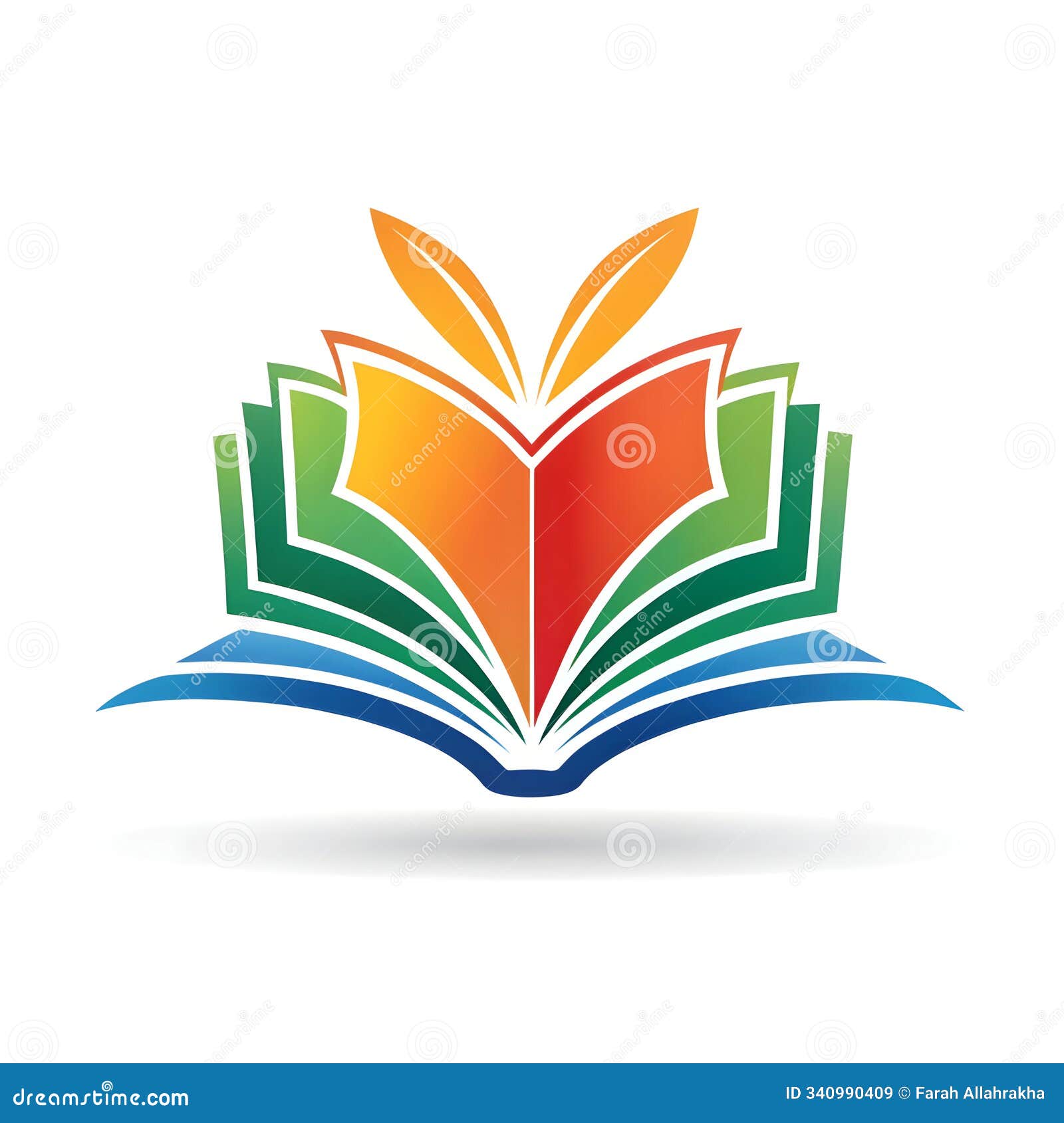 "Stylish Educational Logo Featuring a Book Stock Illustration ...