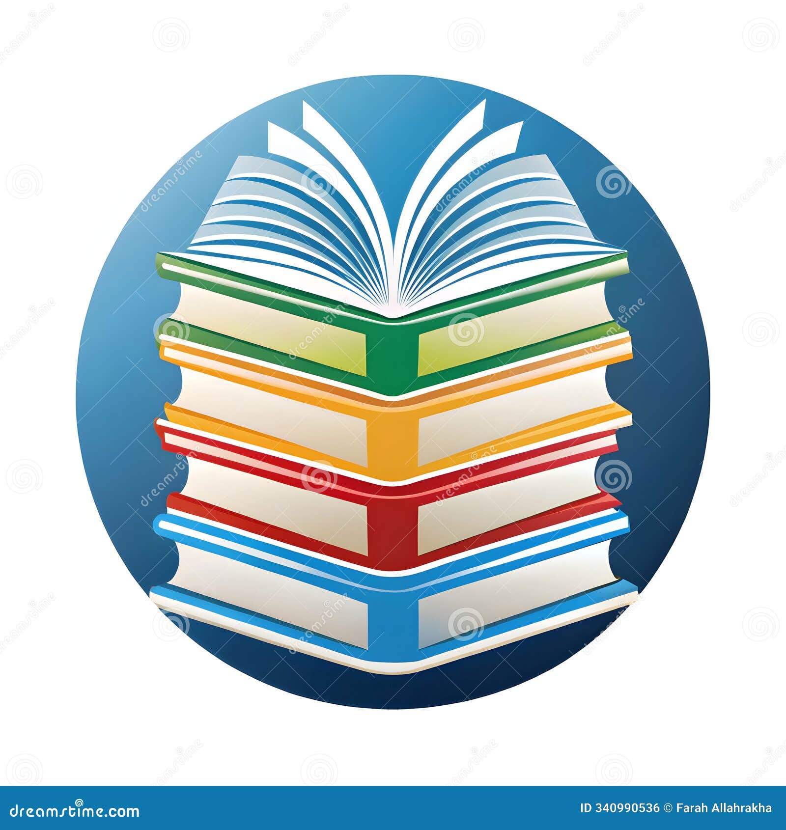 "Stylish Educational Logo Featuring a Book Stock Illustration ...