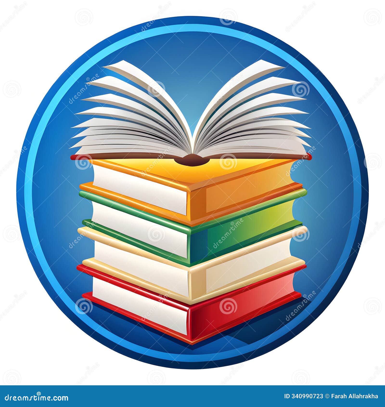 "Stylish Educational Logo Featuring a Book Stock Illustration ...