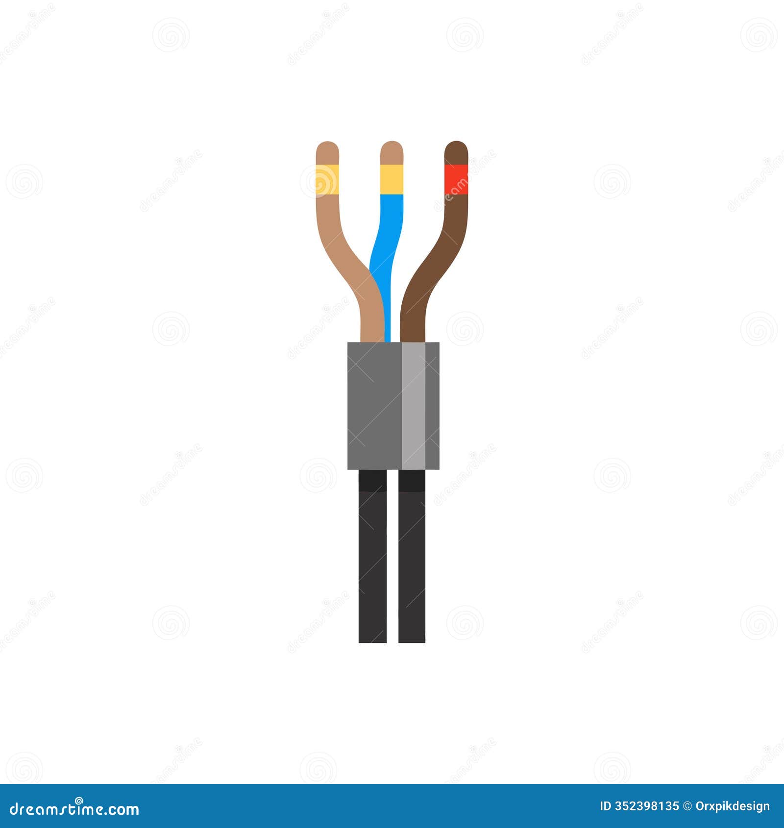 Stylish Electrical Wire Graphic for Wiring Solutions Stock Illustration ...