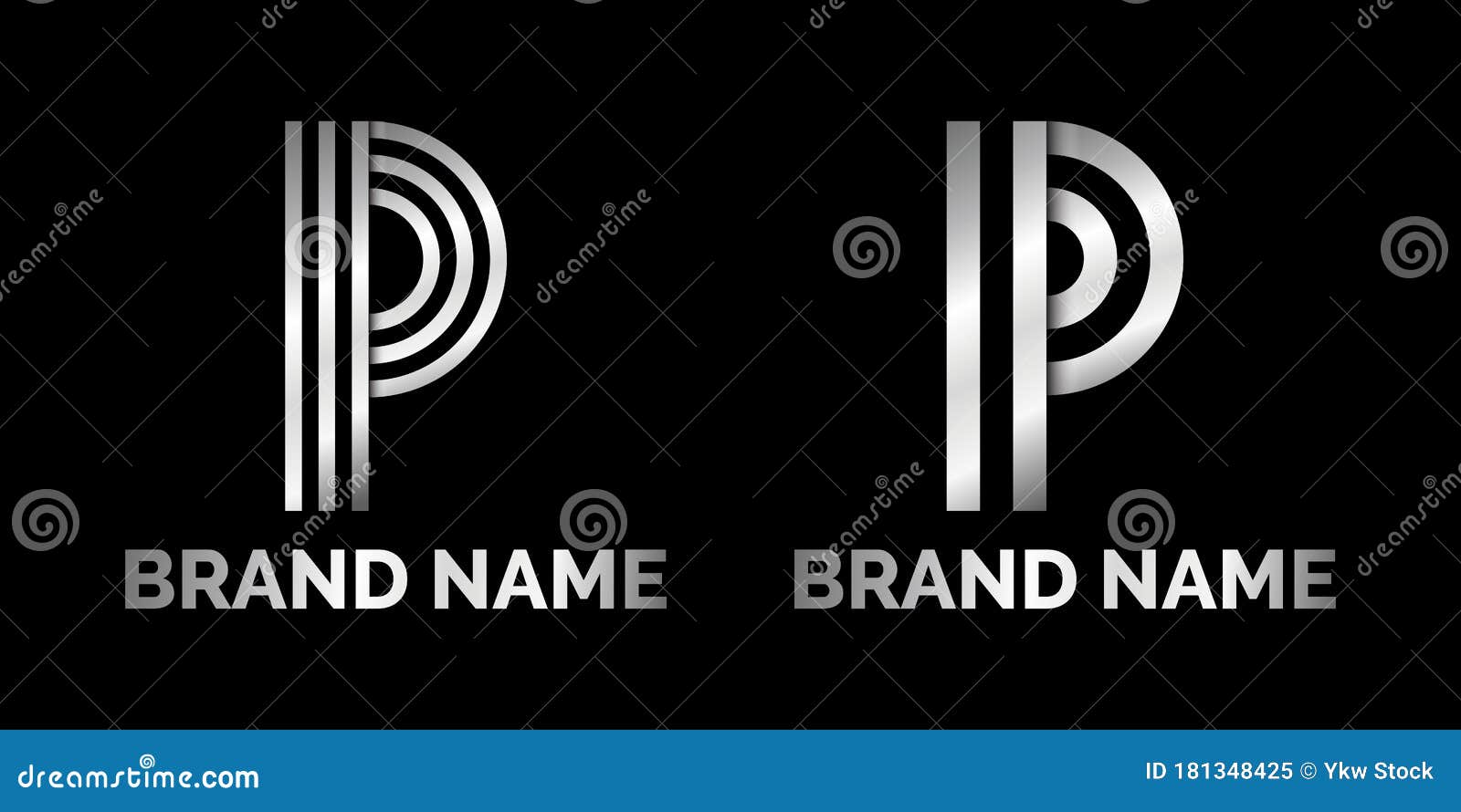 Variation of Stylish P Logo Stock Vector - Illustration of letter ...