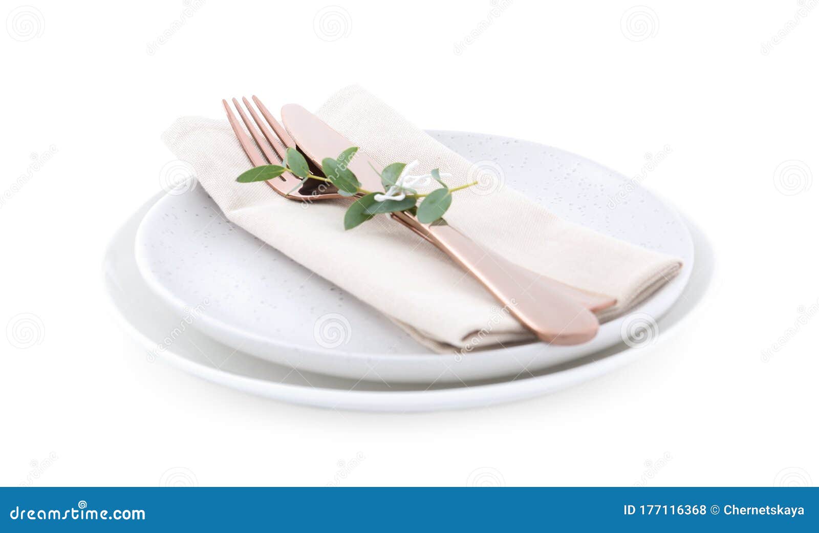 Stylish Elegant Table Setting on Background Stock Photo - Image of ...